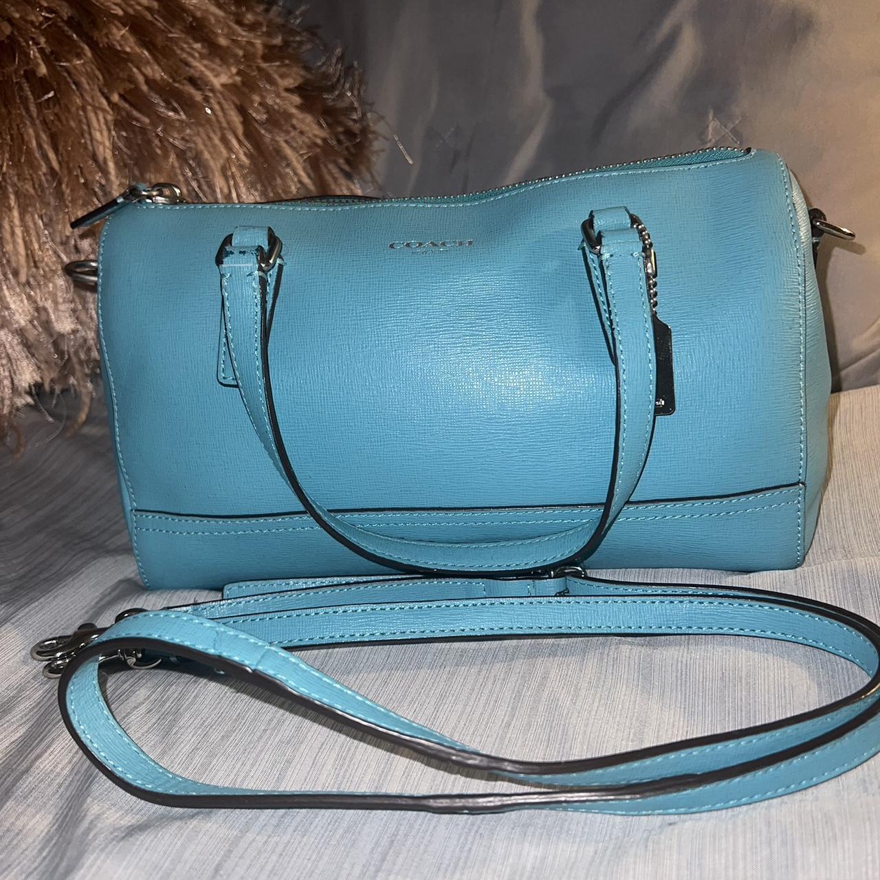 COACH TEAL/AQUA ROWAN CROSSBODYY comes with strap - Depop