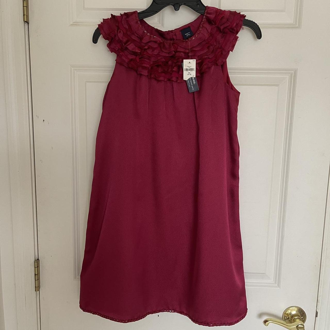 GAP Cherry DRESS XS Gap red crepe formal dress... - Depop
