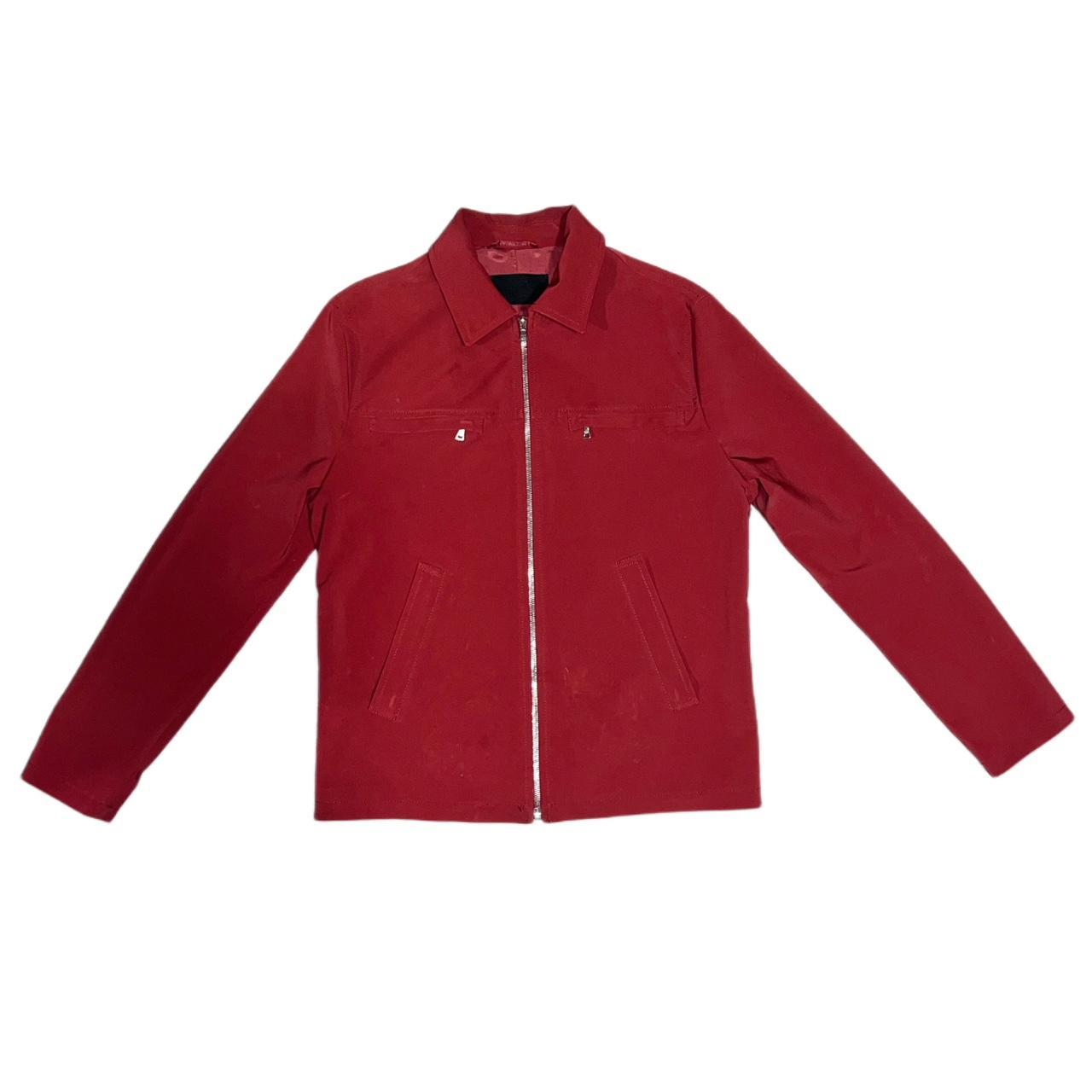 Rare Prada Black Label 2000 deep red jacket. In... - Depop