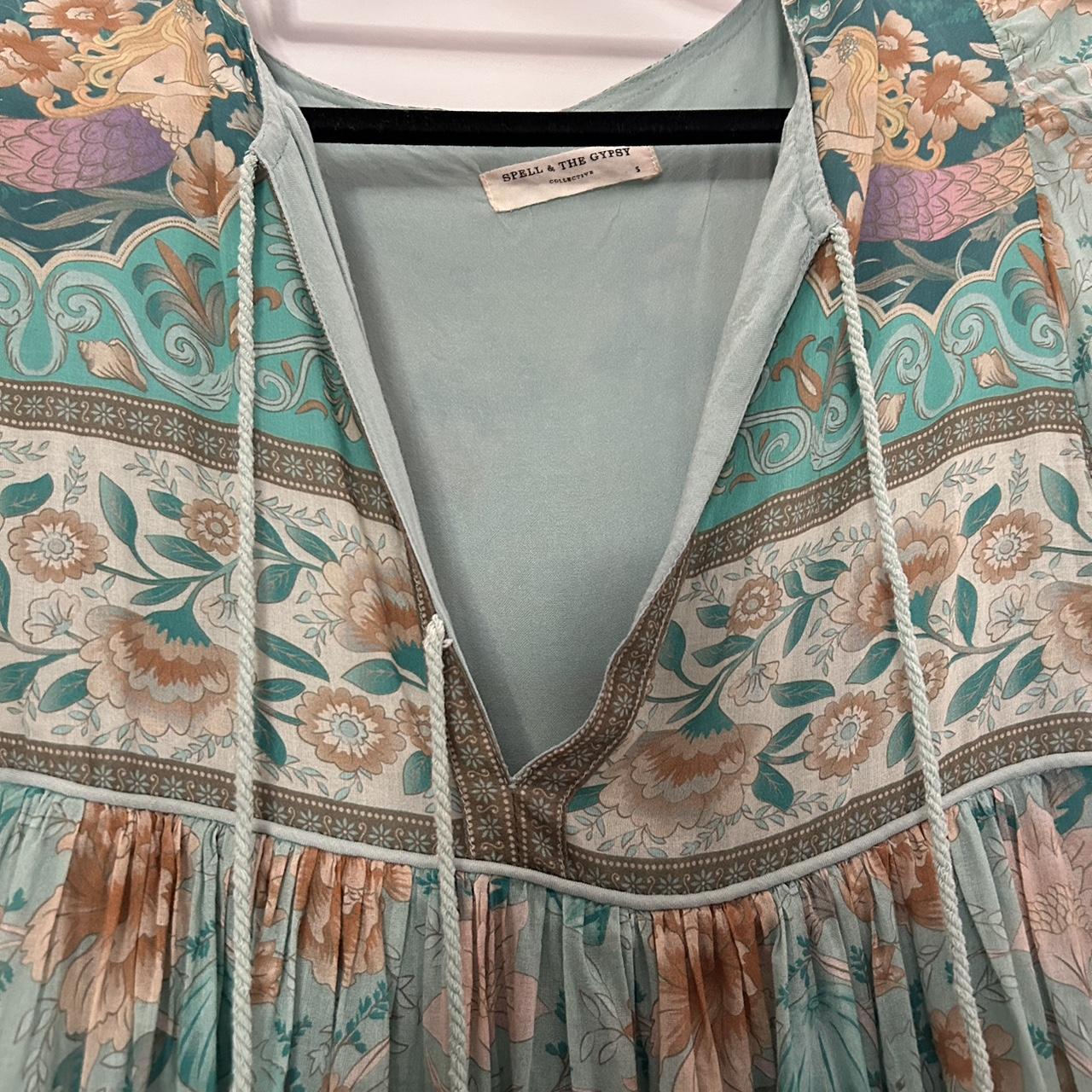 Spell Seashell mint midi dress Size S - would fit... - Depop