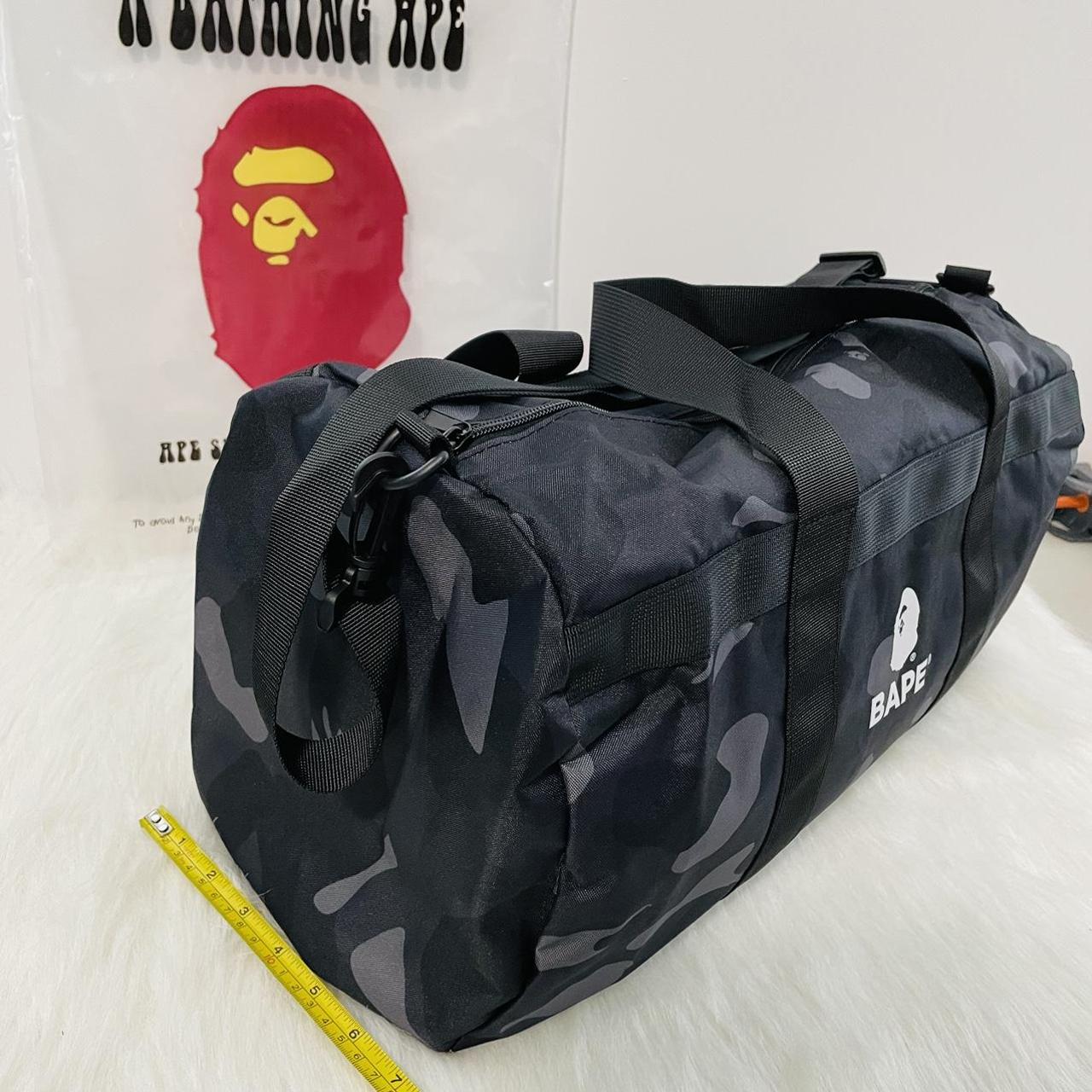 BAPE Men's Black and Grey Bag | Depop