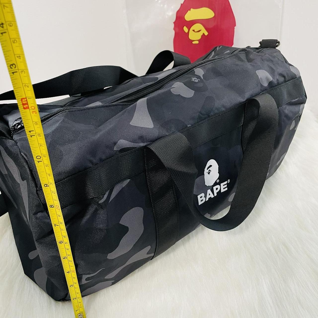 BAPE Men's Black and Grey Bag | Depop