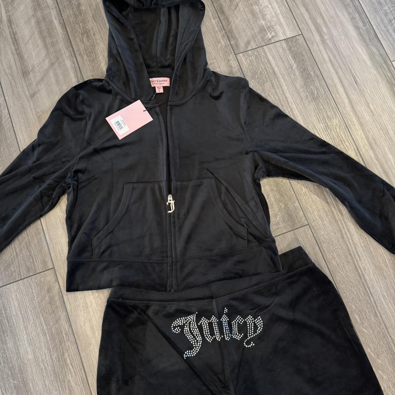 Juicy Couture black velour tracksuit #y2kfashion - Depop