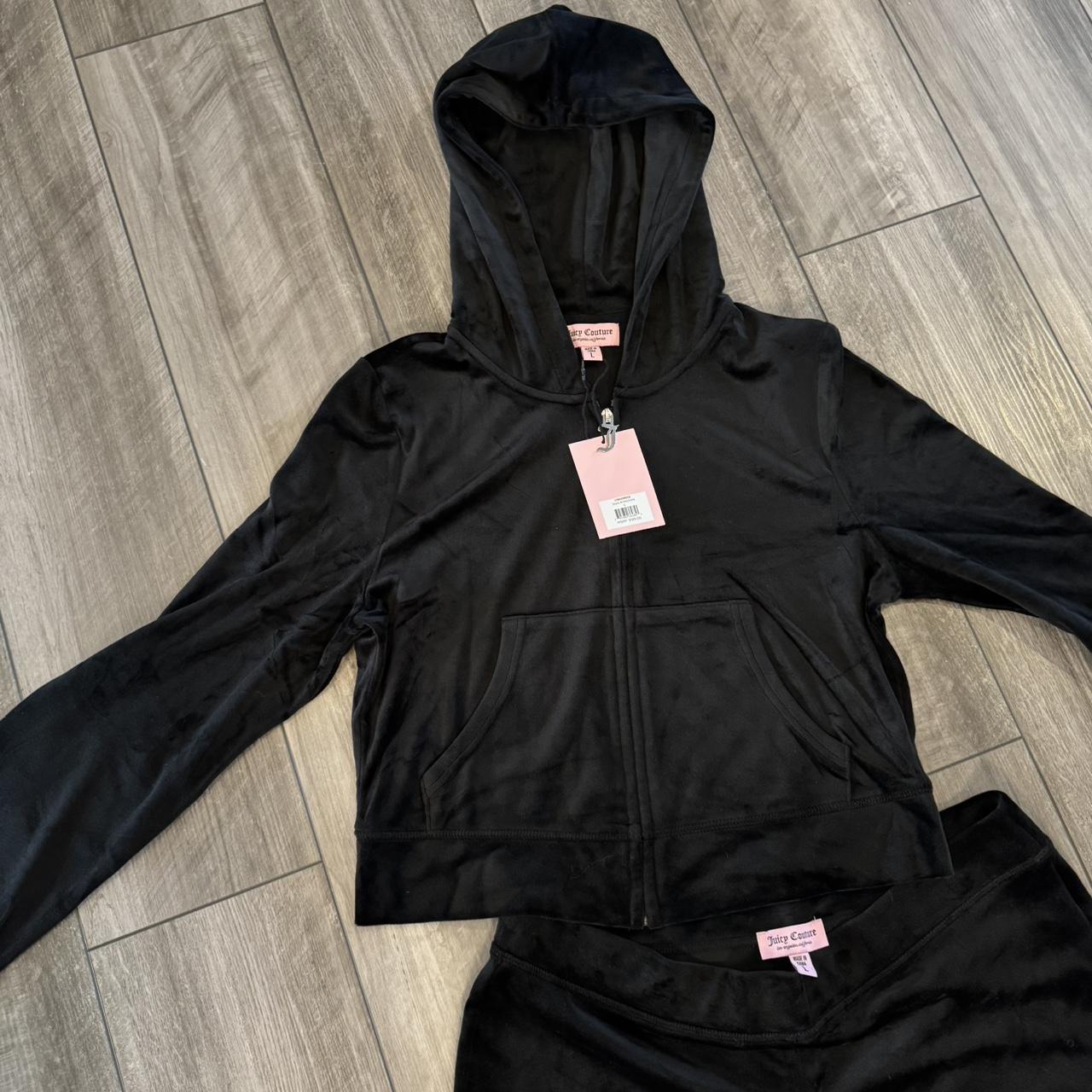 Juicy Couture black velour tracksuit #y2kfashion - Depop