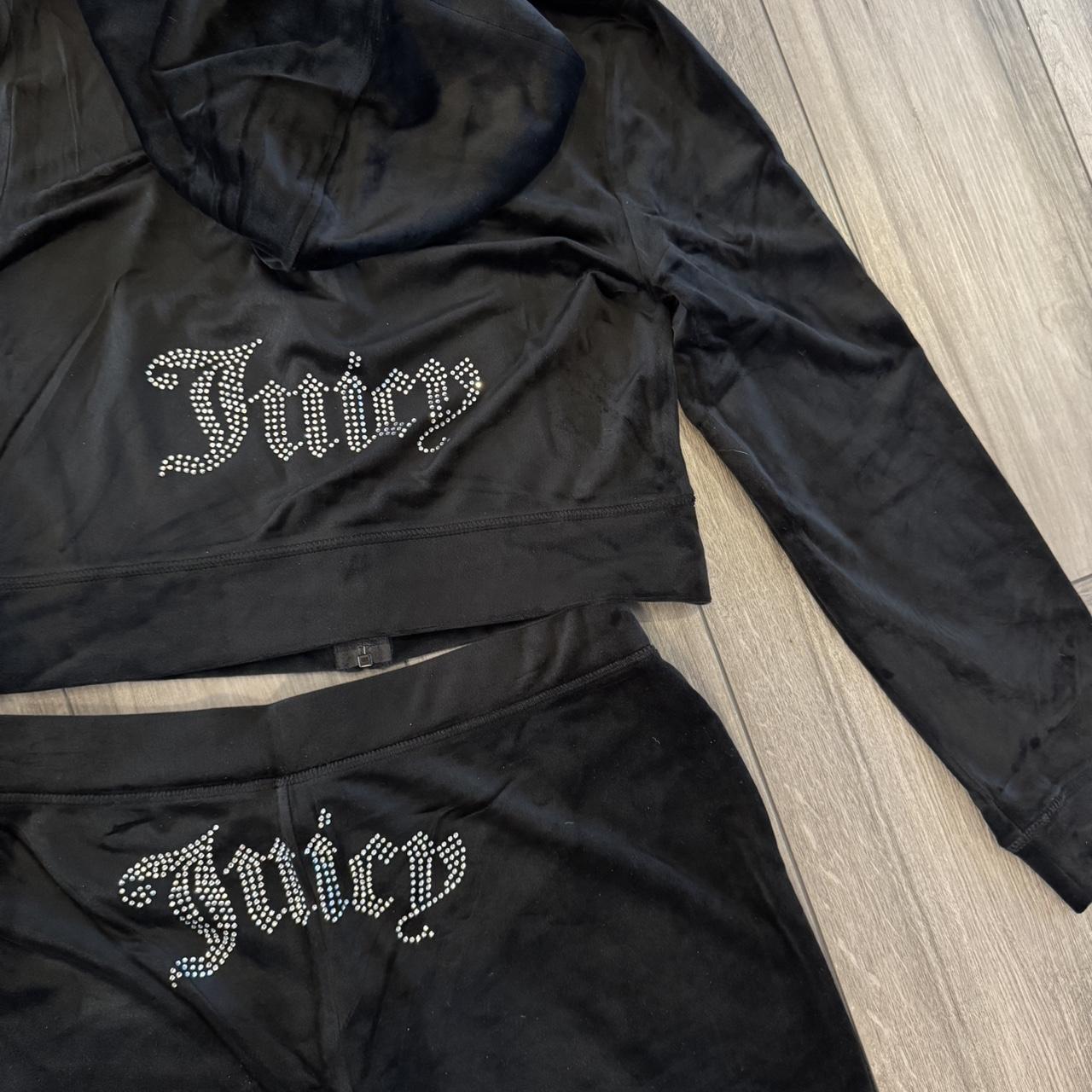Juicy Couture black velour tracksuit #y2kfashion - Depop