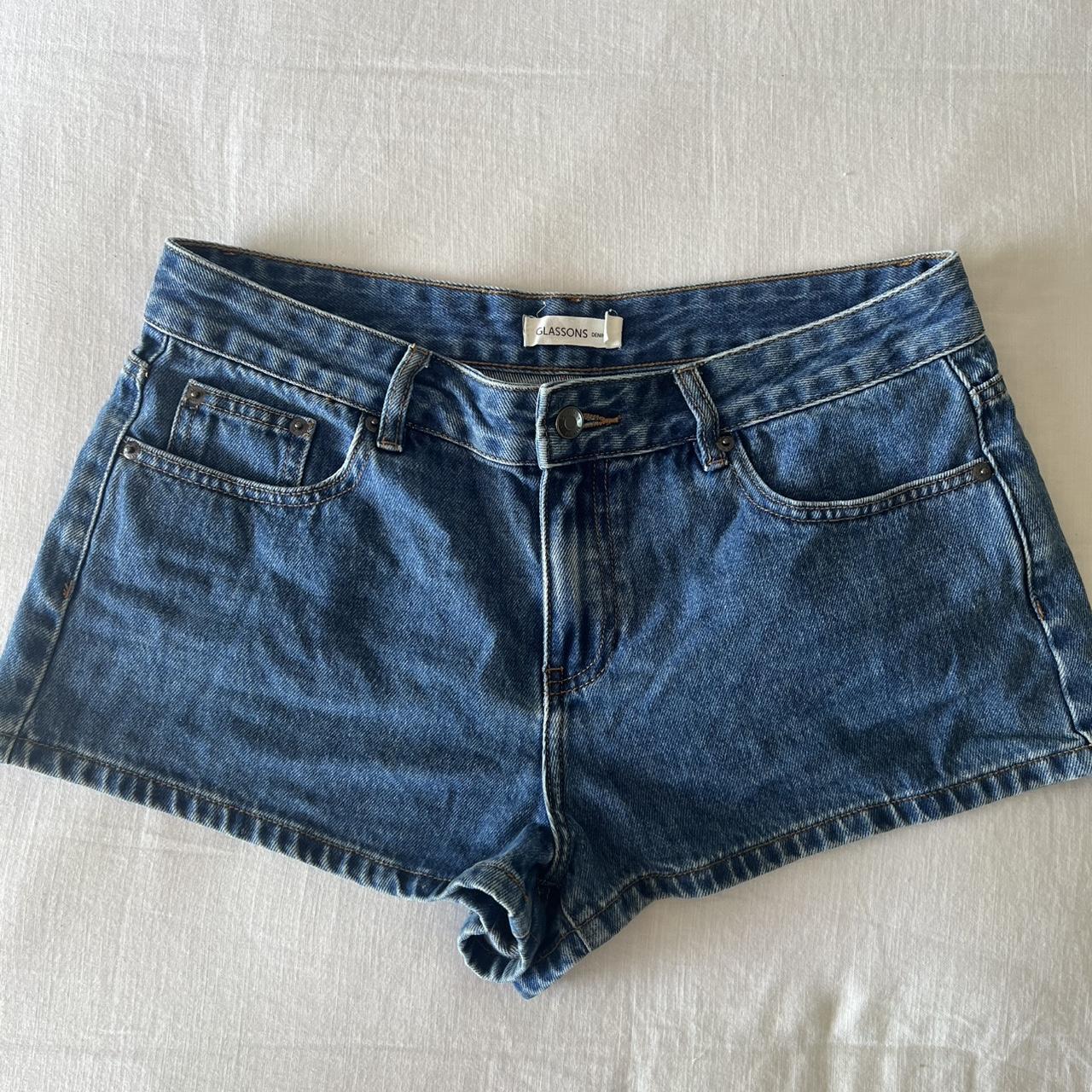 Glassons denim mini shorts size 12 Worn twice, too... | Depop