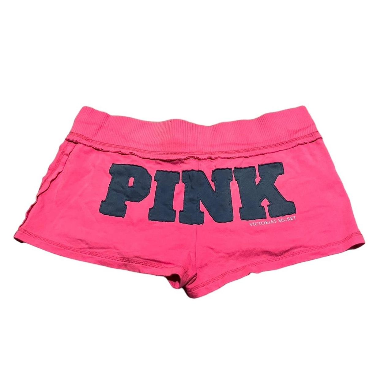 Victoria's Secret pink and blue shorts - super cute!... - Depop