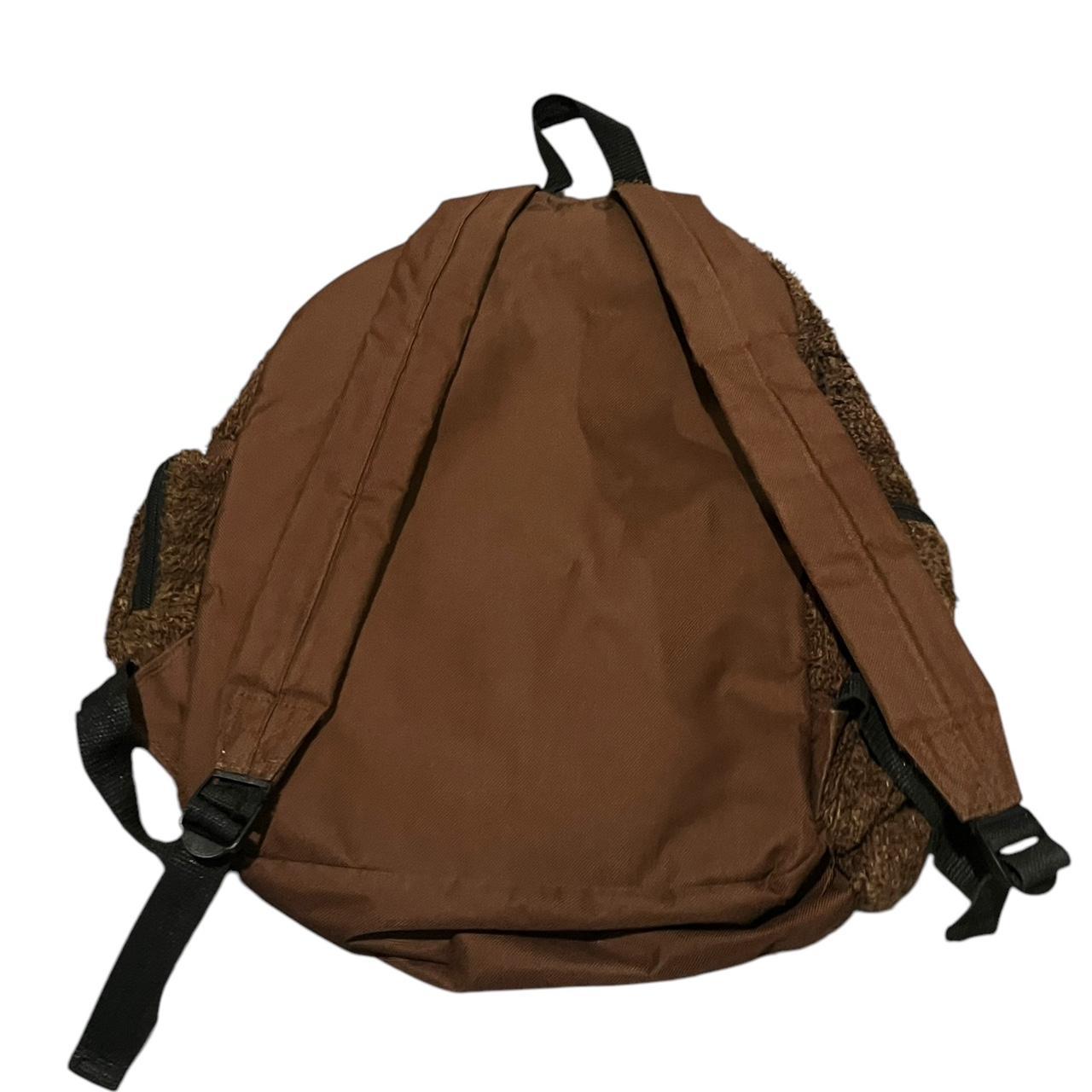 Brown and red Domo backpack #kidcore Has flaws check... | Depop