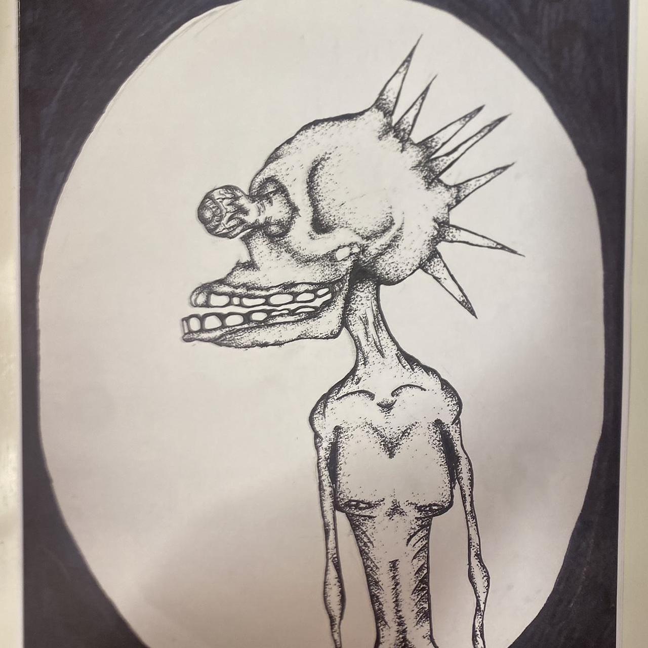 Stipple skeleton piece 11x14” Matte Printed... - Depop