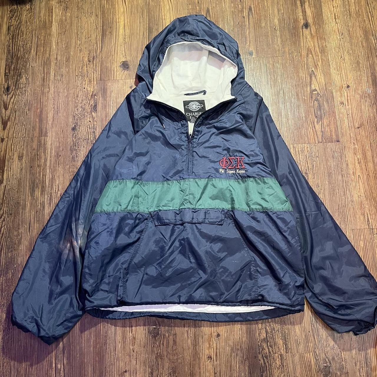 vintage 80’s english frat quarter zip jacket. super... - Depop