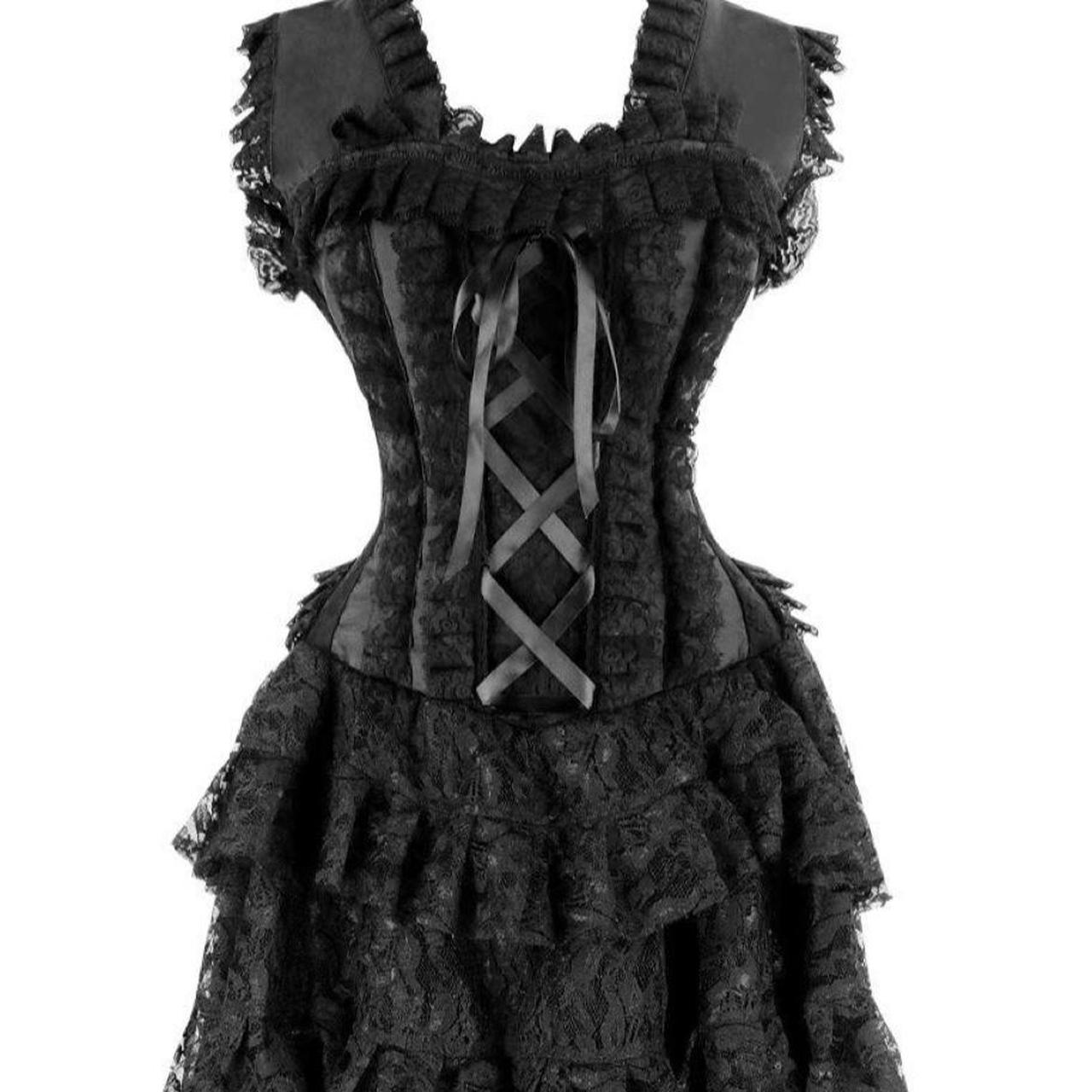 •Black goth corset dress🕯️ •Bought originally for... - Depop