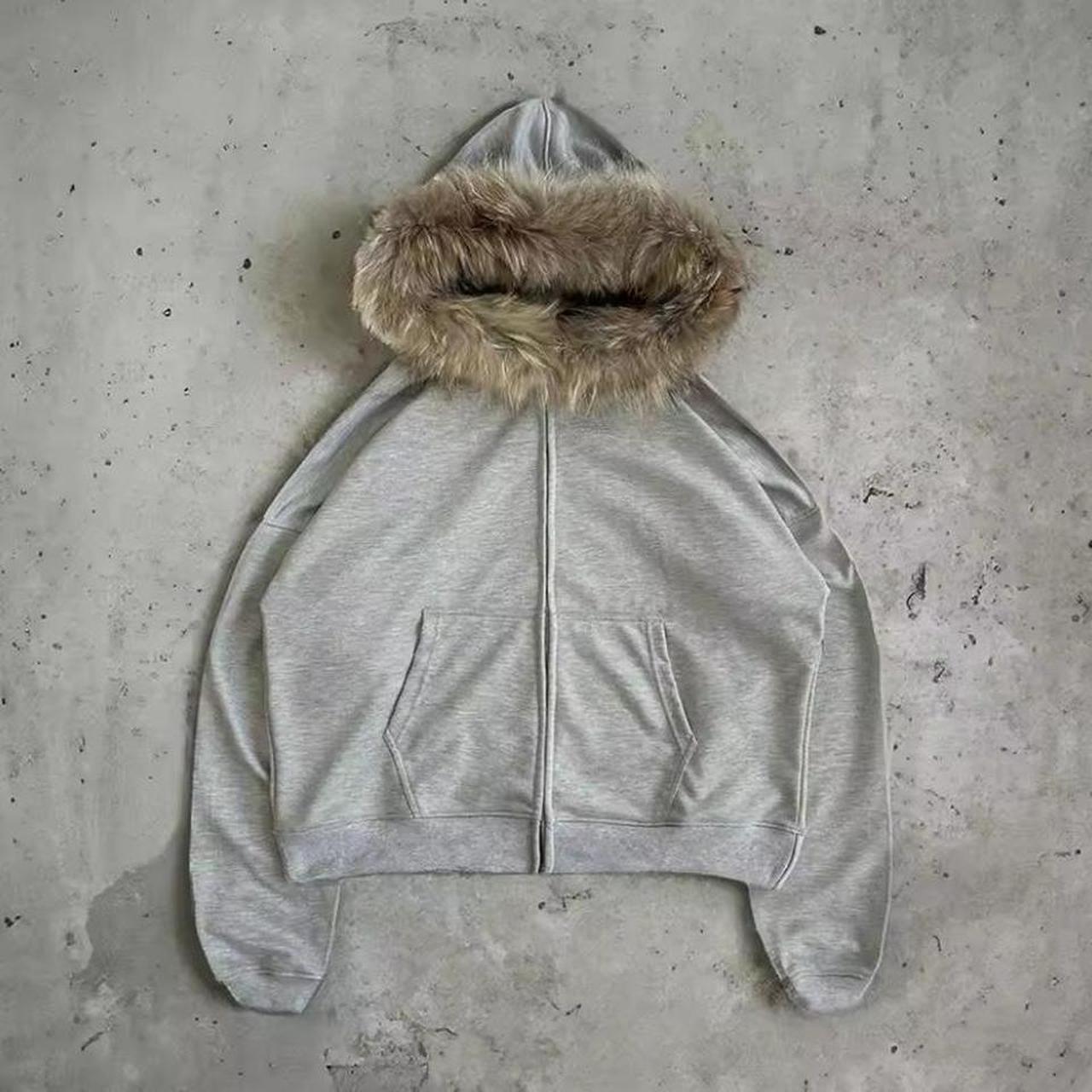 tuff ahh faux fur hoodie repop lmk so i can take off... | Depop