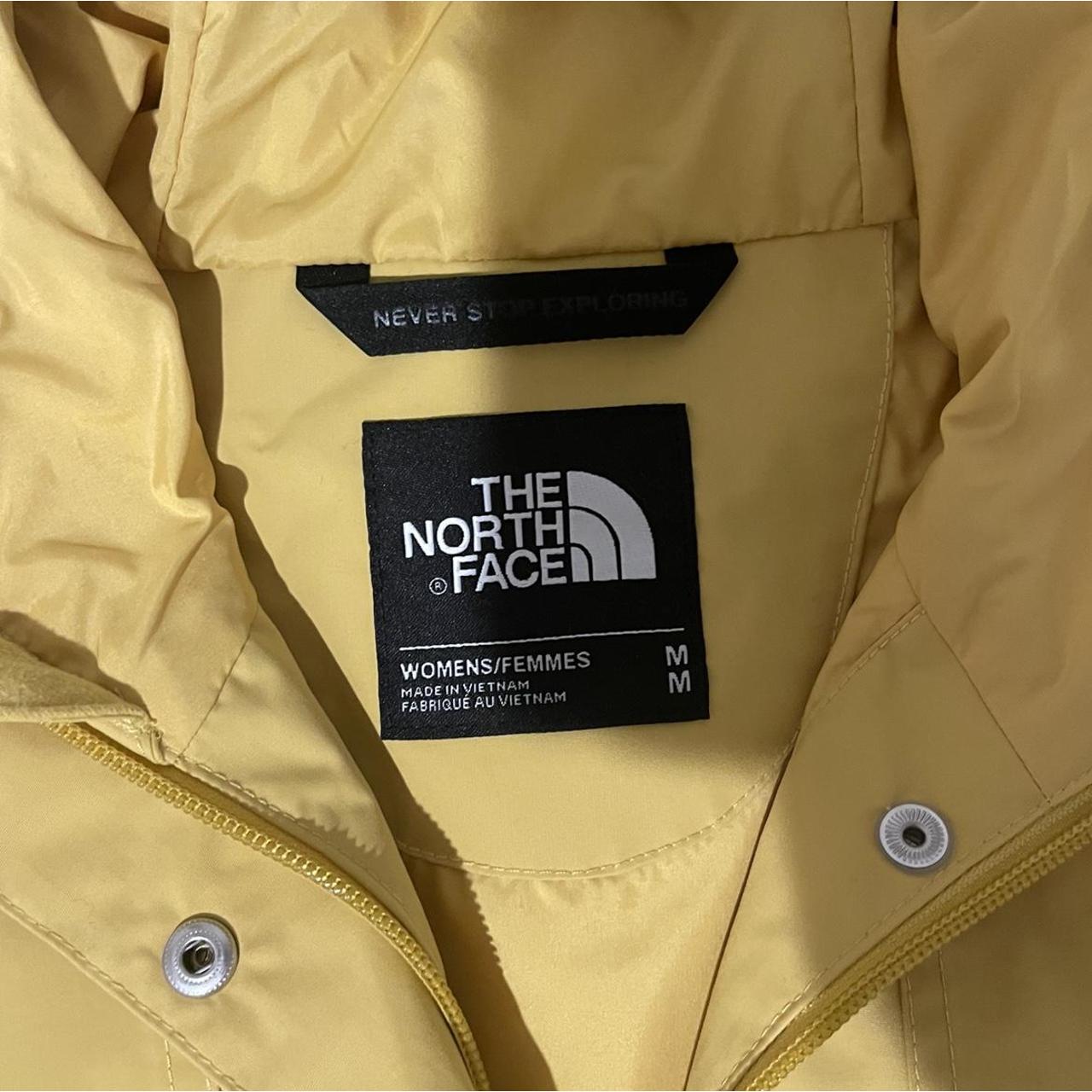 the north face yellow rain jacket perfect... - Depop