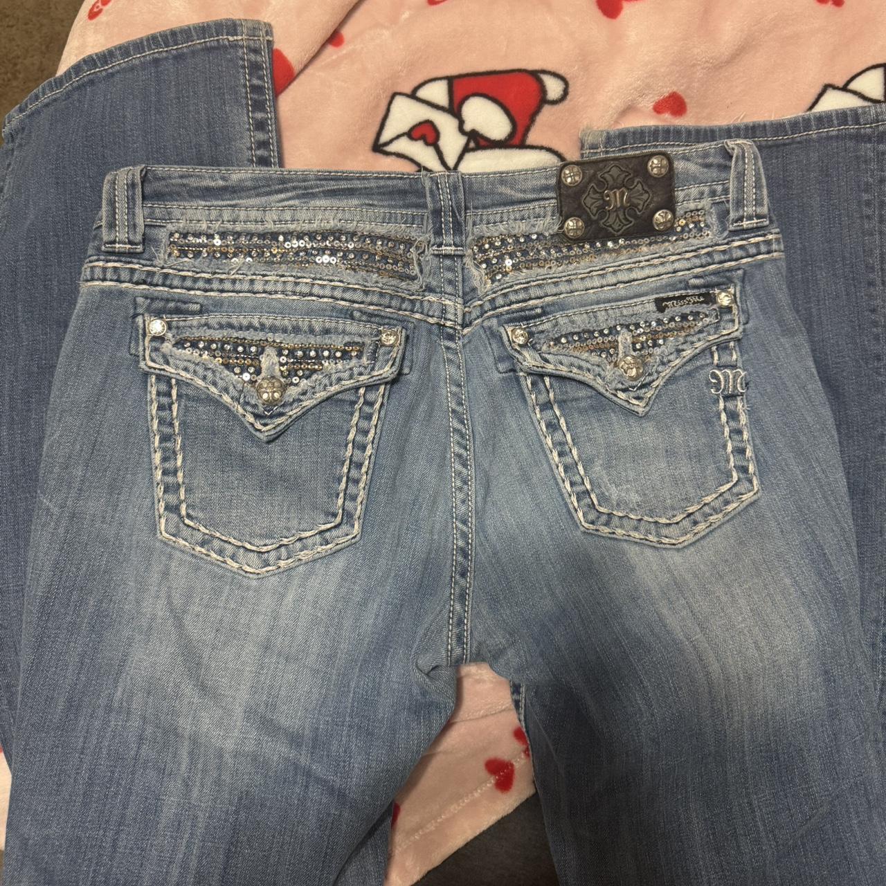 vintage low rise miss me jeans bootcut/straight... | Depop