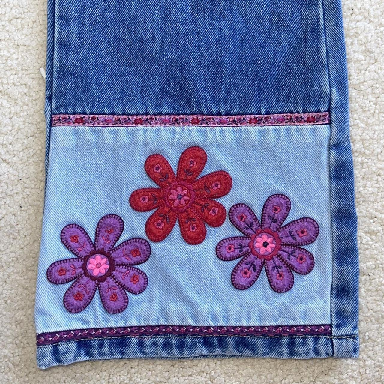 Limited Too Women's Blue and Pink Jeans | Depop