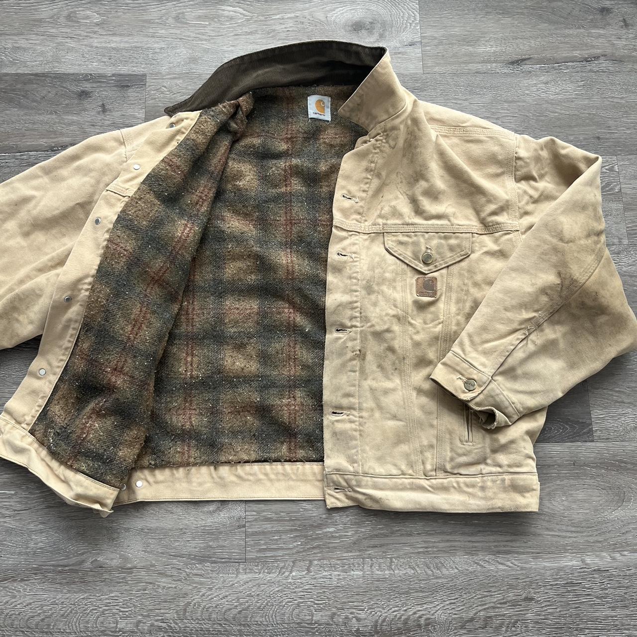 Vintage carhartt jacket Blanket lined Ripped tag... - Depop