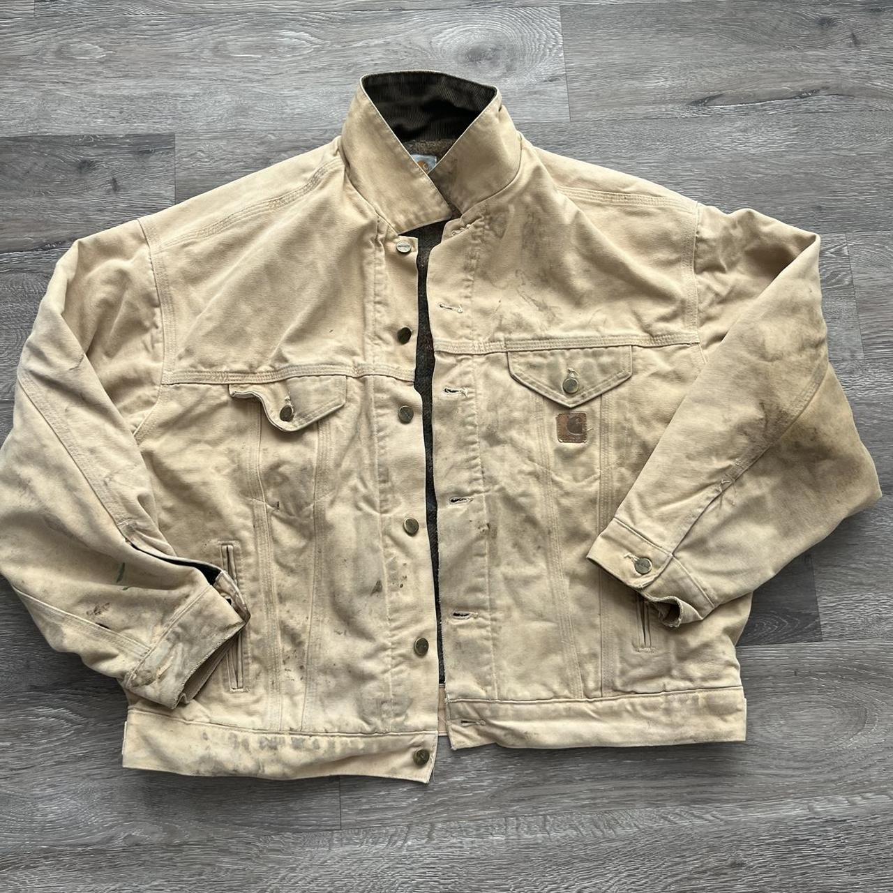 Vintage carhartt jacket Blanket lined Ripped tag... - Depop