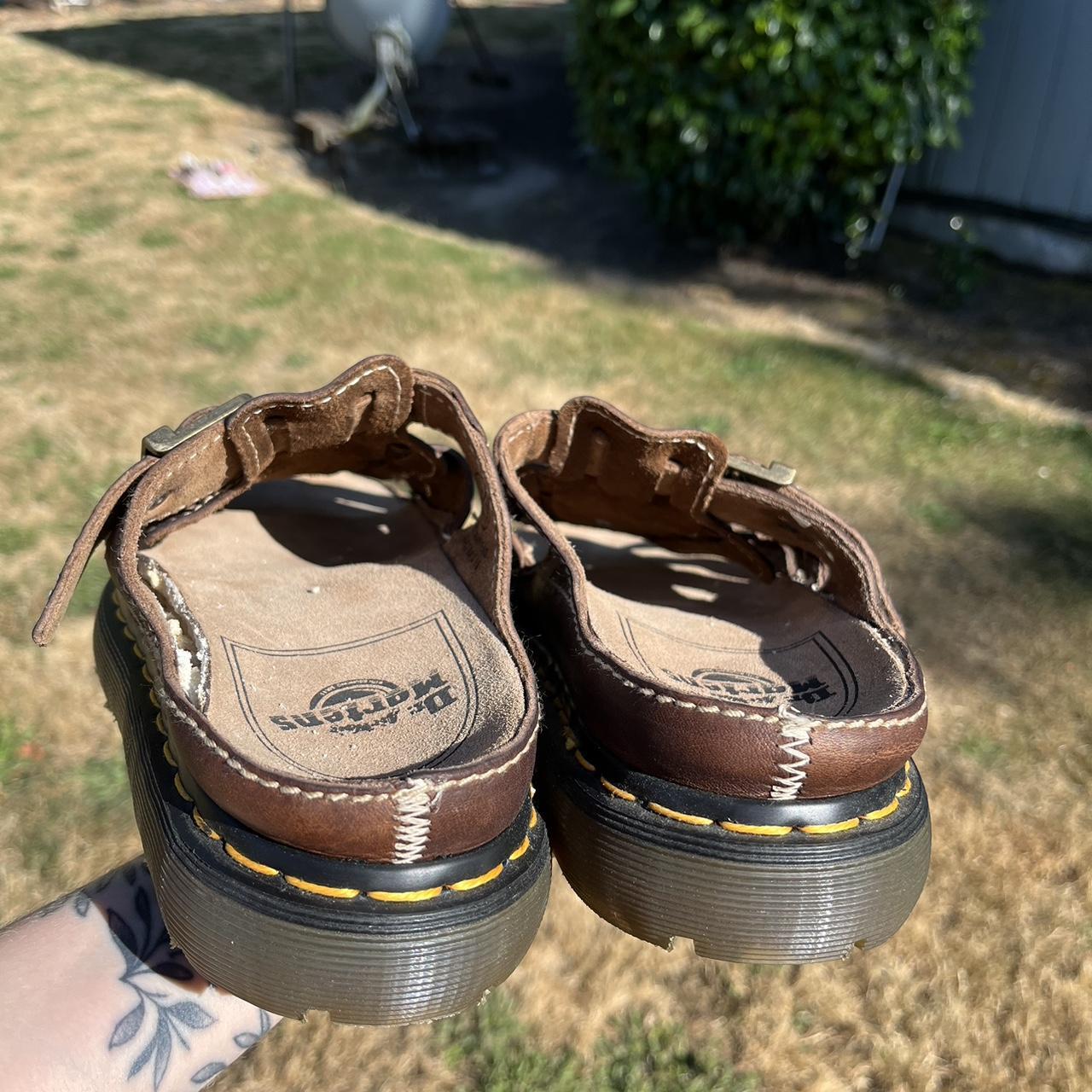 Doc Martin Fisherman Platform Brown Leather Slide... - Depop