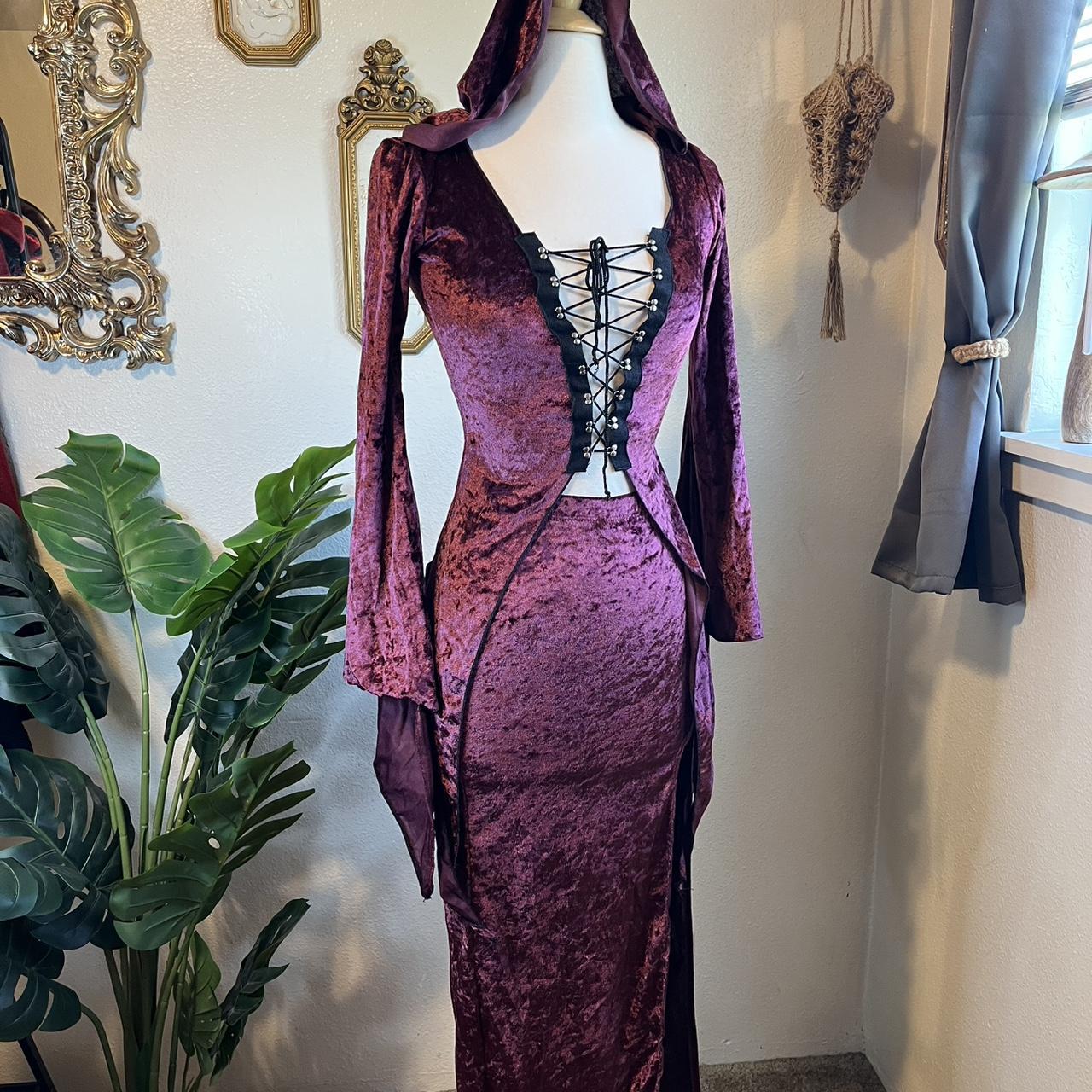 California Costume Gothic Maiden of Darkness Hooded... | Depop