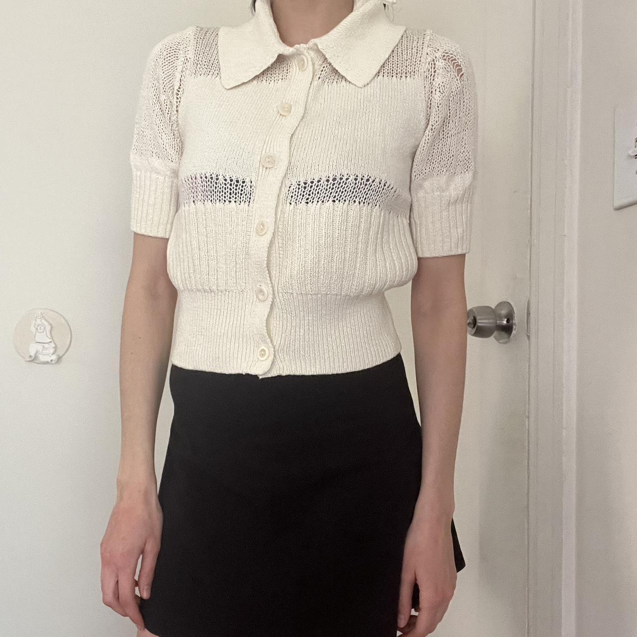 COS Women's Cream Cardigan | Depop