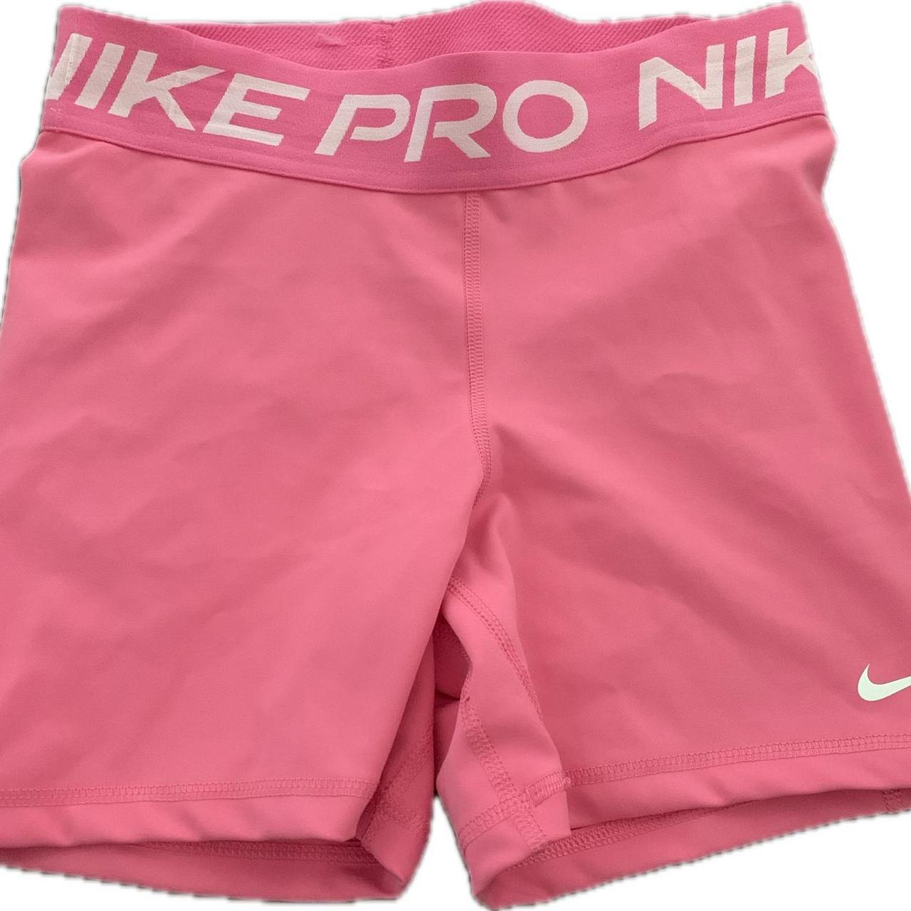Pink Nike pros💞 -worn once - Depop