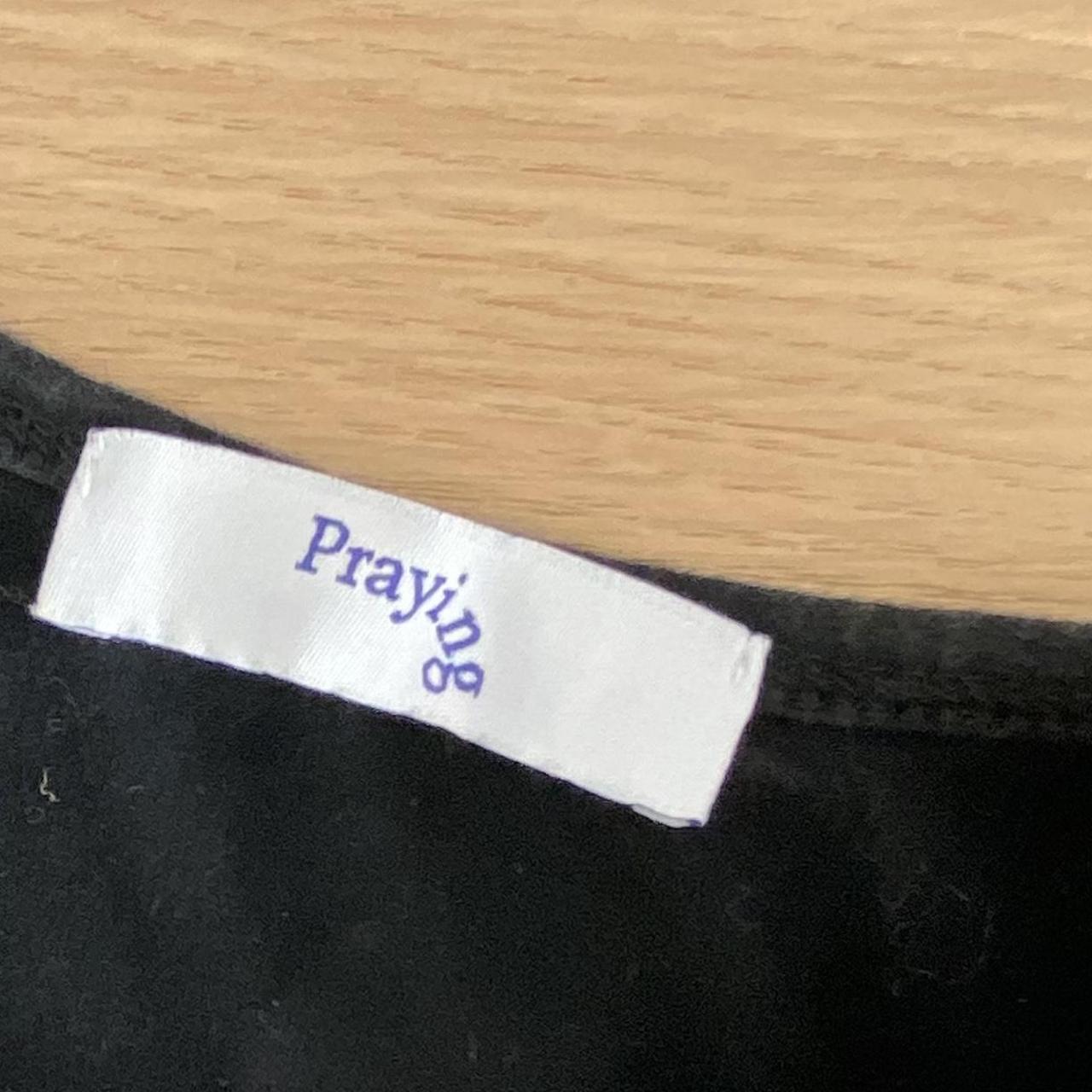 Praying Women's Black Crop-top | Depop