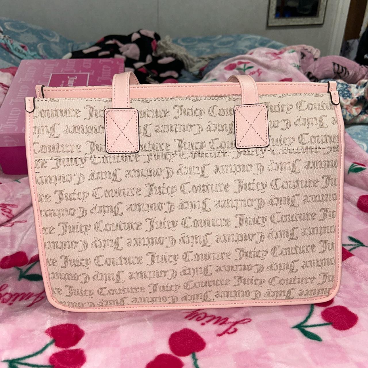Brand new light pink and beige juicy couture TOTE bag!! - Depop