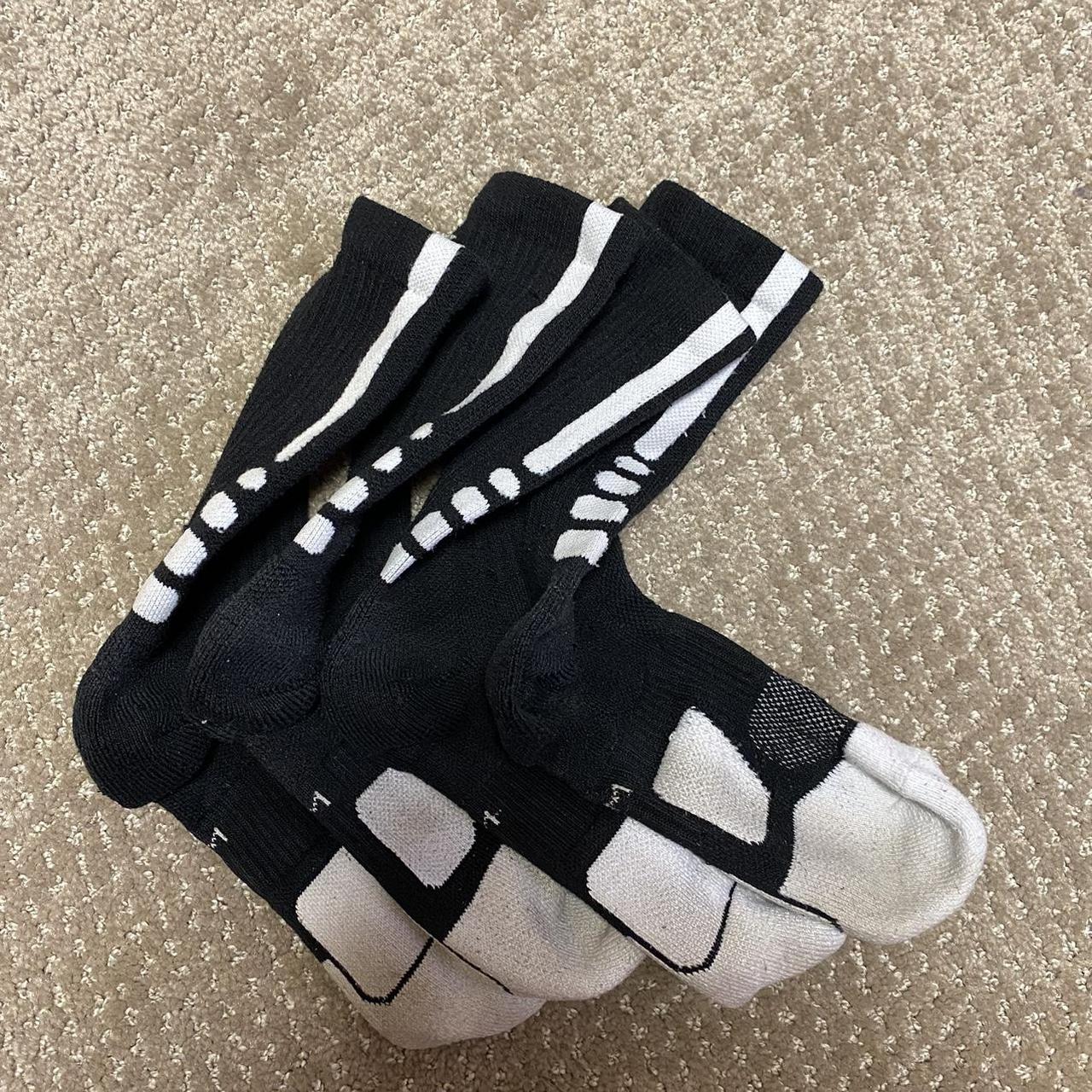 black nike elite socks 🖤🖤 comes with 2 pairs worn... - Depop