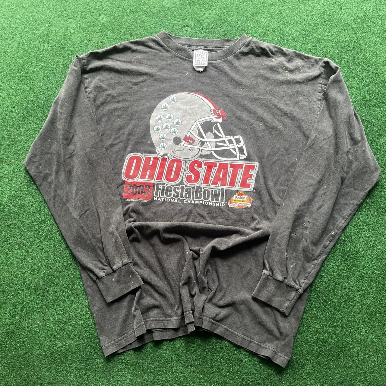 Vintage Distressed Ohio State Buckeyes Long sleeve... - Depop
