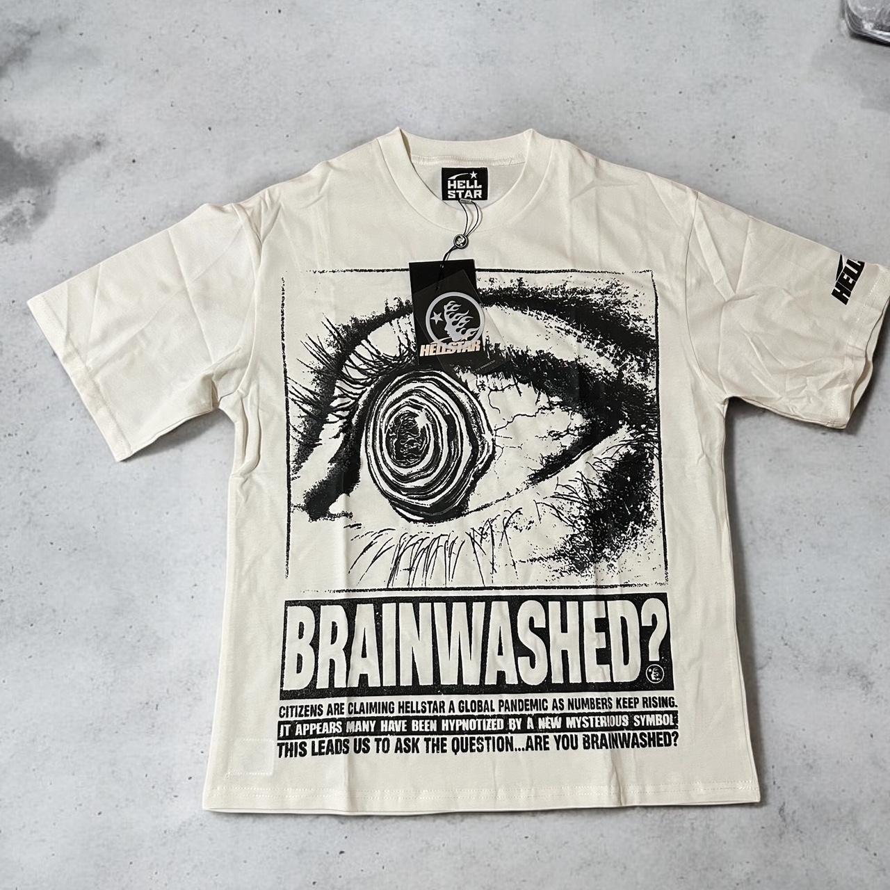 Hellstar Brainwashed White T Shirt Brand New Ships... - Depop