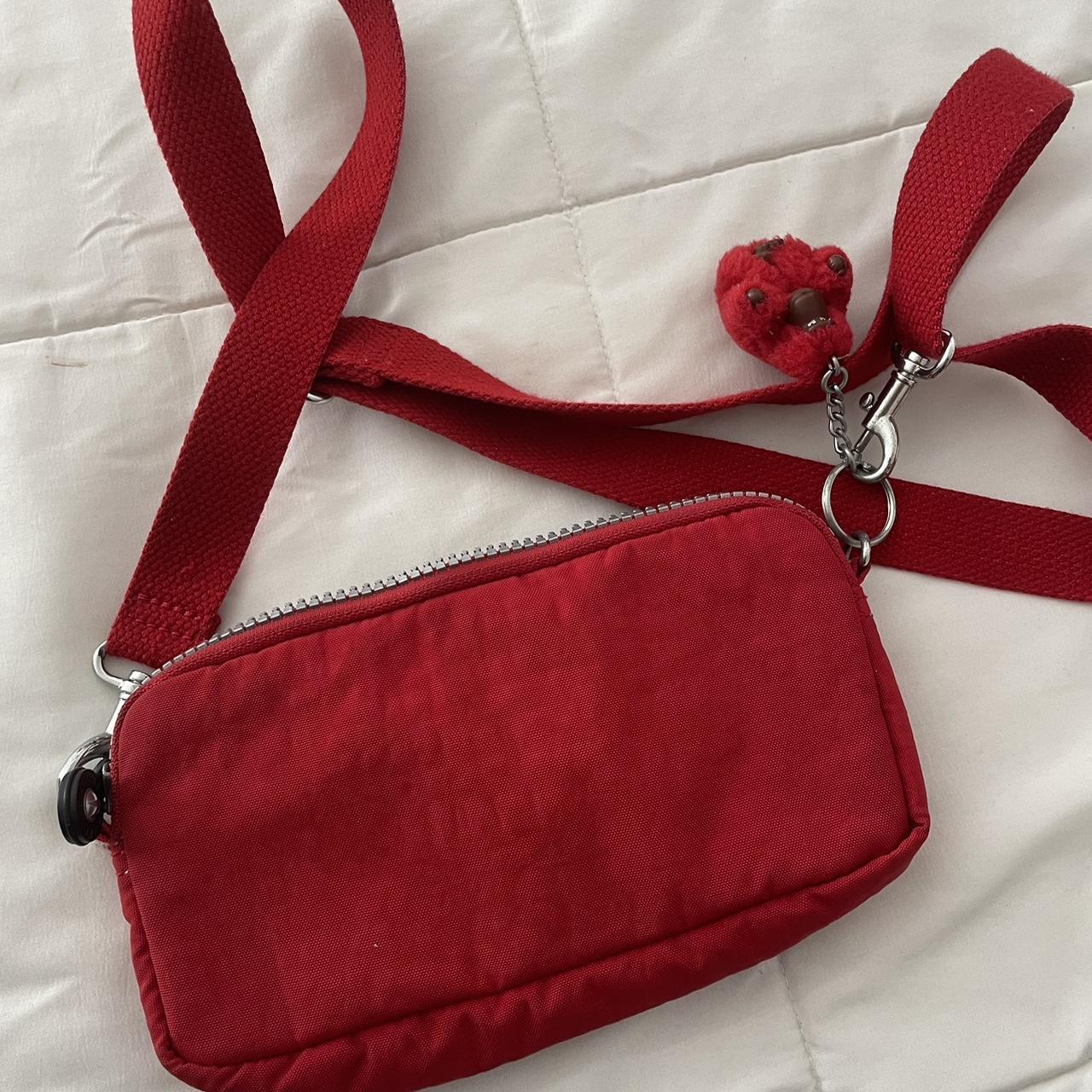 Kipling red and black crossbody bag #crossbodybag - Depop