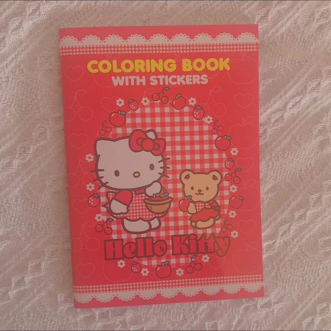 Hello Kitty Coloring Book with stickers 🍎🧺 2008... - Depop