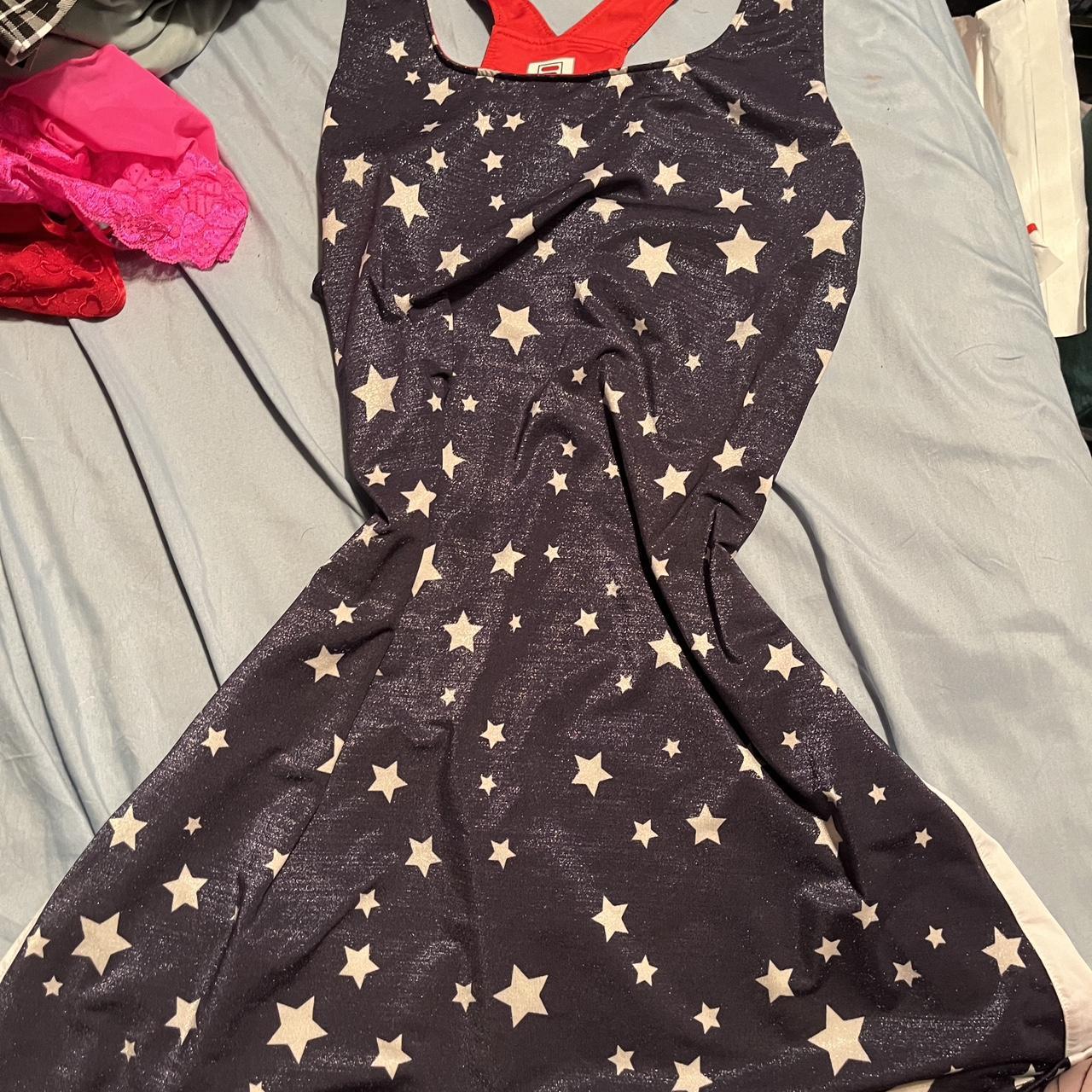 Women's Red and White Dress | Depop