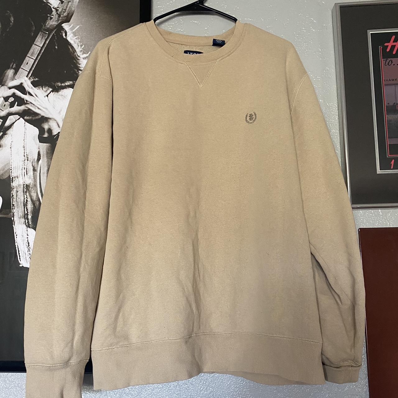 Vintage cream IZOD crew neck. Men’s size L. No... - Depop