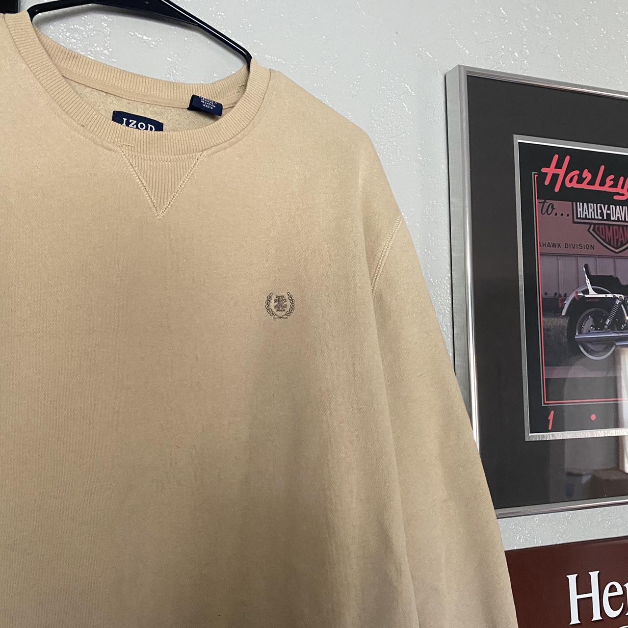 Vintage cream IZOD crew neck. Men’s size L. No... - Depop