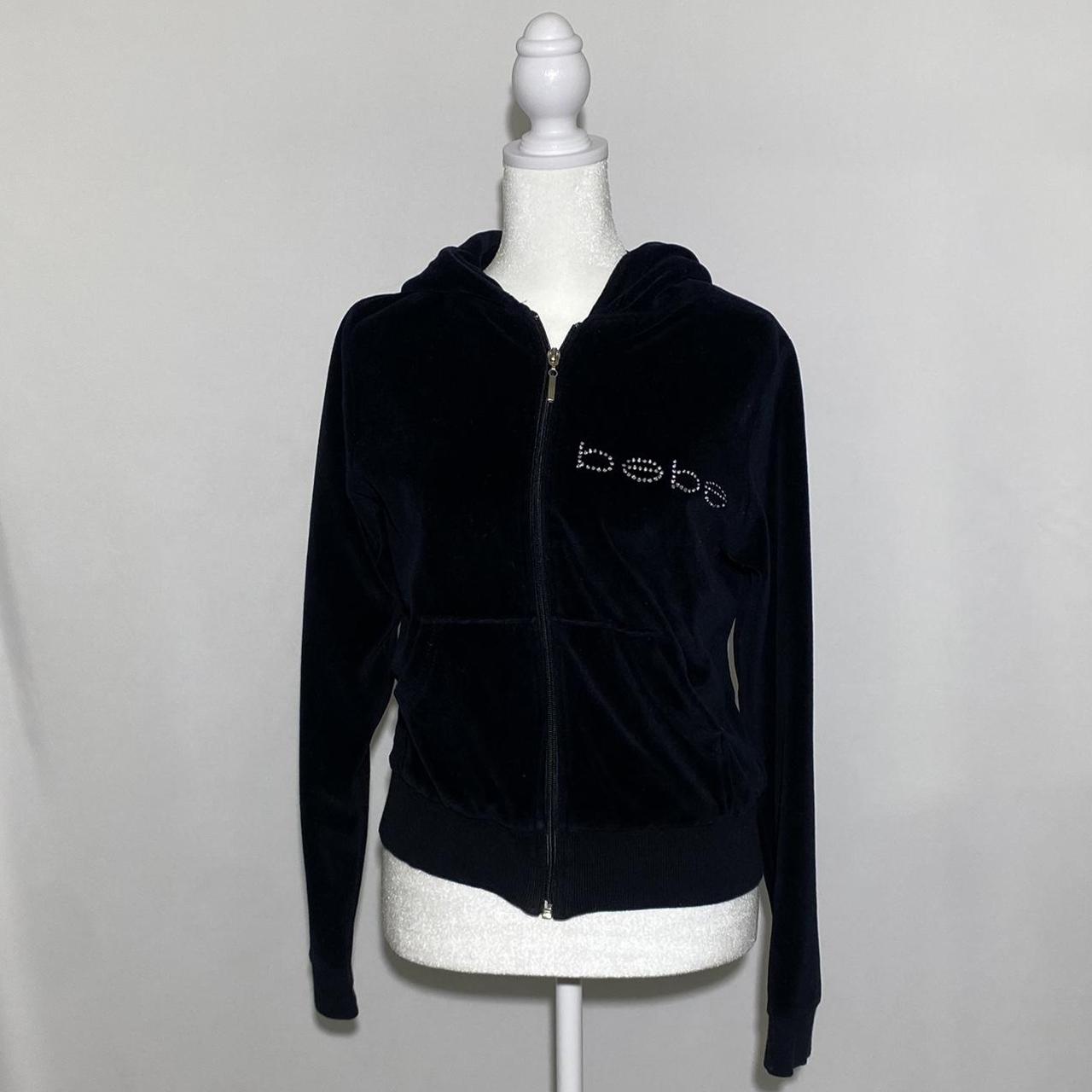 Bebe black tracksuit jacket brand Bebe size large…... - Depop