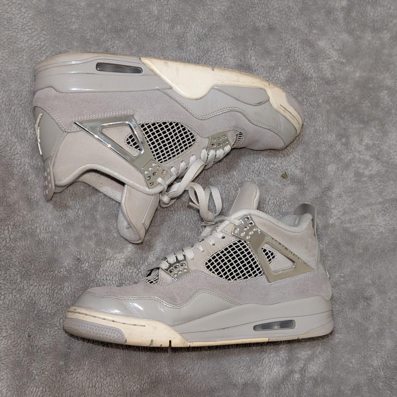 Jordan 4 Retro 'Frozen Moments' Grey Women's 11... | Depop