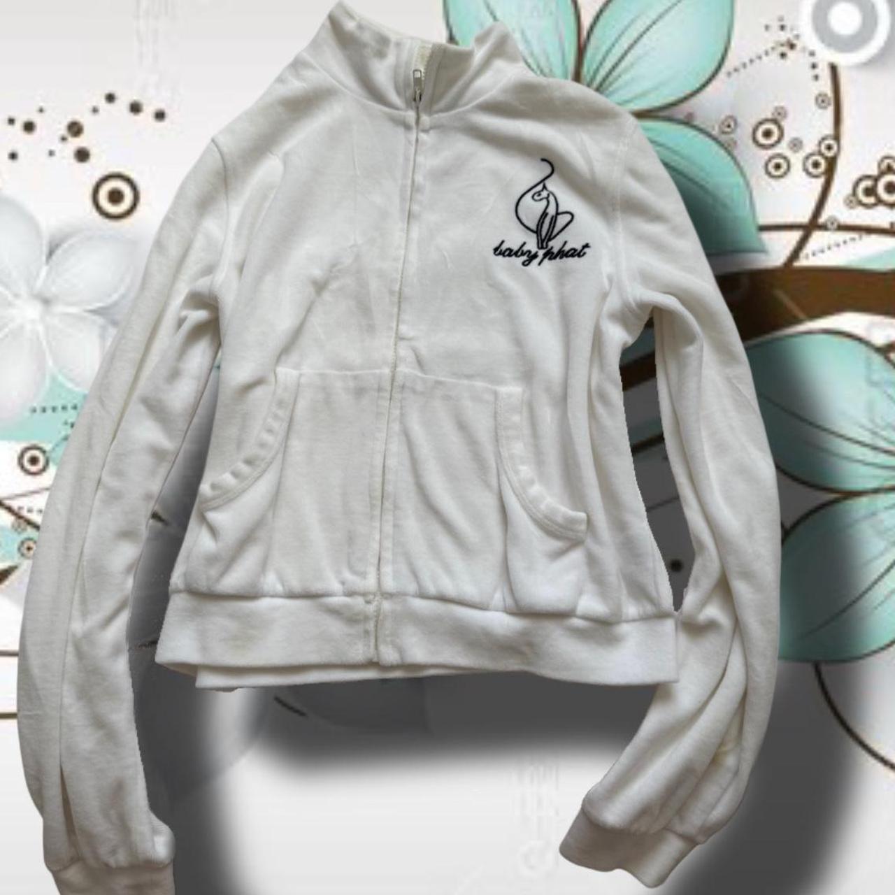 white turtleneck baby phat jacket size M fits more... | Depop