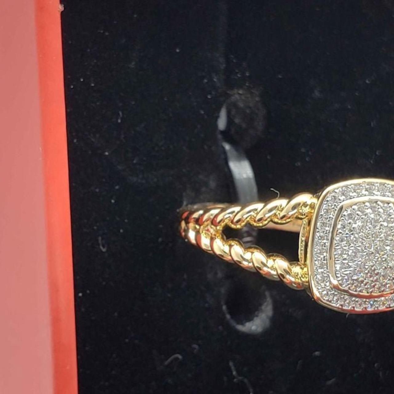 Peermont Jewelry 18k gold plated ring with cubic... - Depop