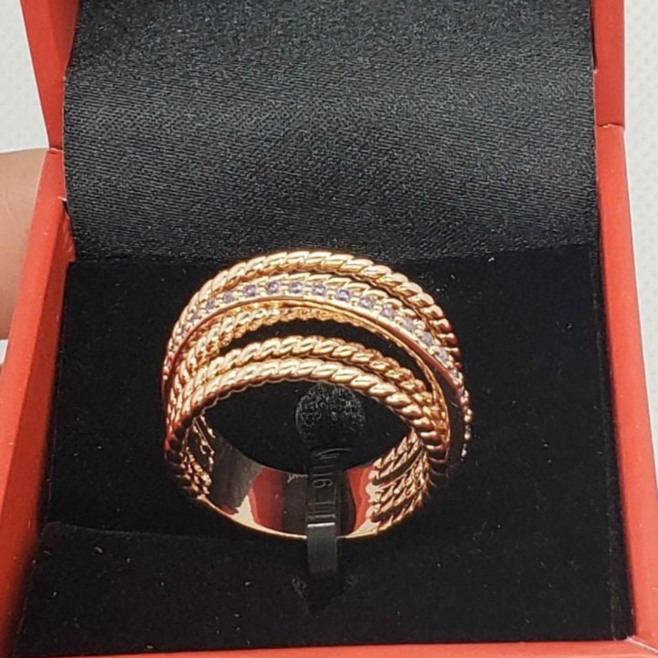 Peermont Jewelry 18k rose gold plated ring with... - Depop