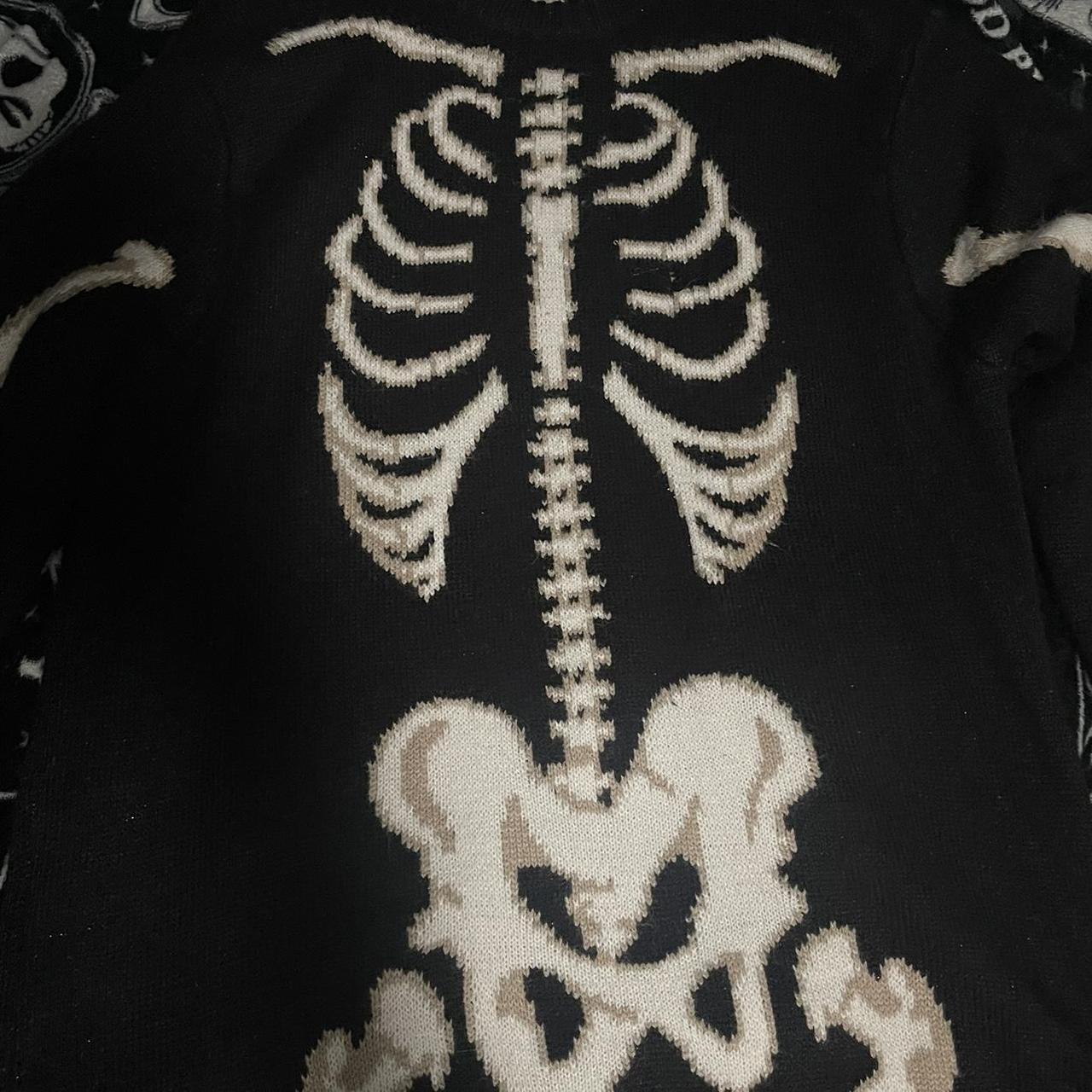 skeleton knit sweater - Depop
