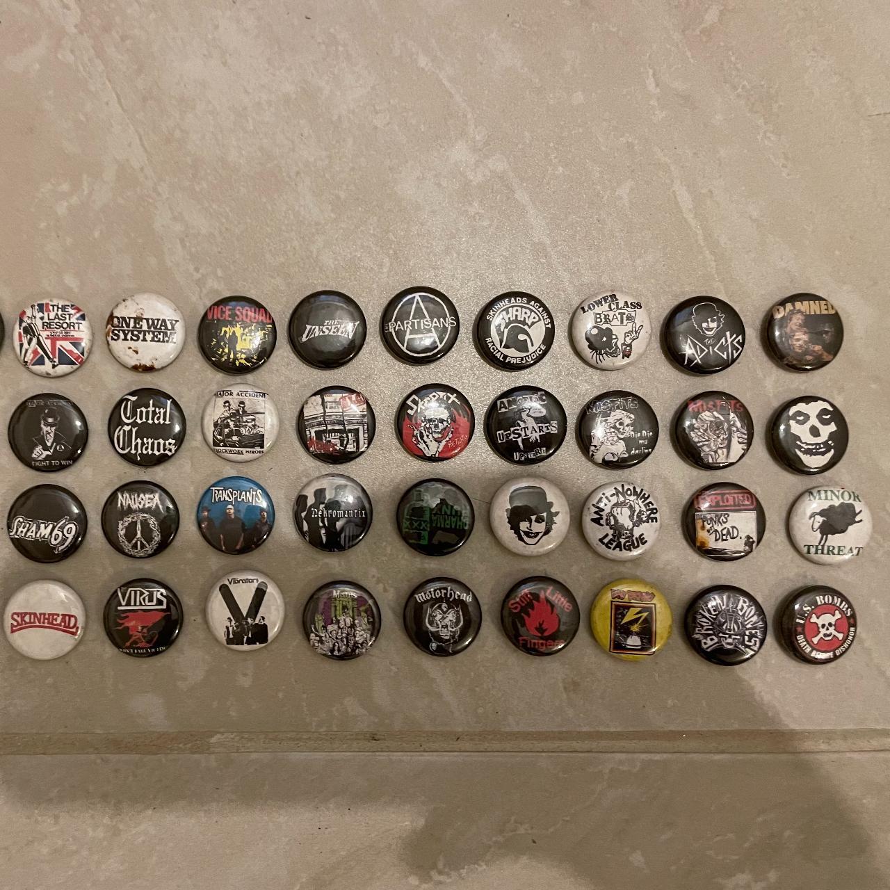 Band Buttons / Pins - 40 different stickers - all... - Depop