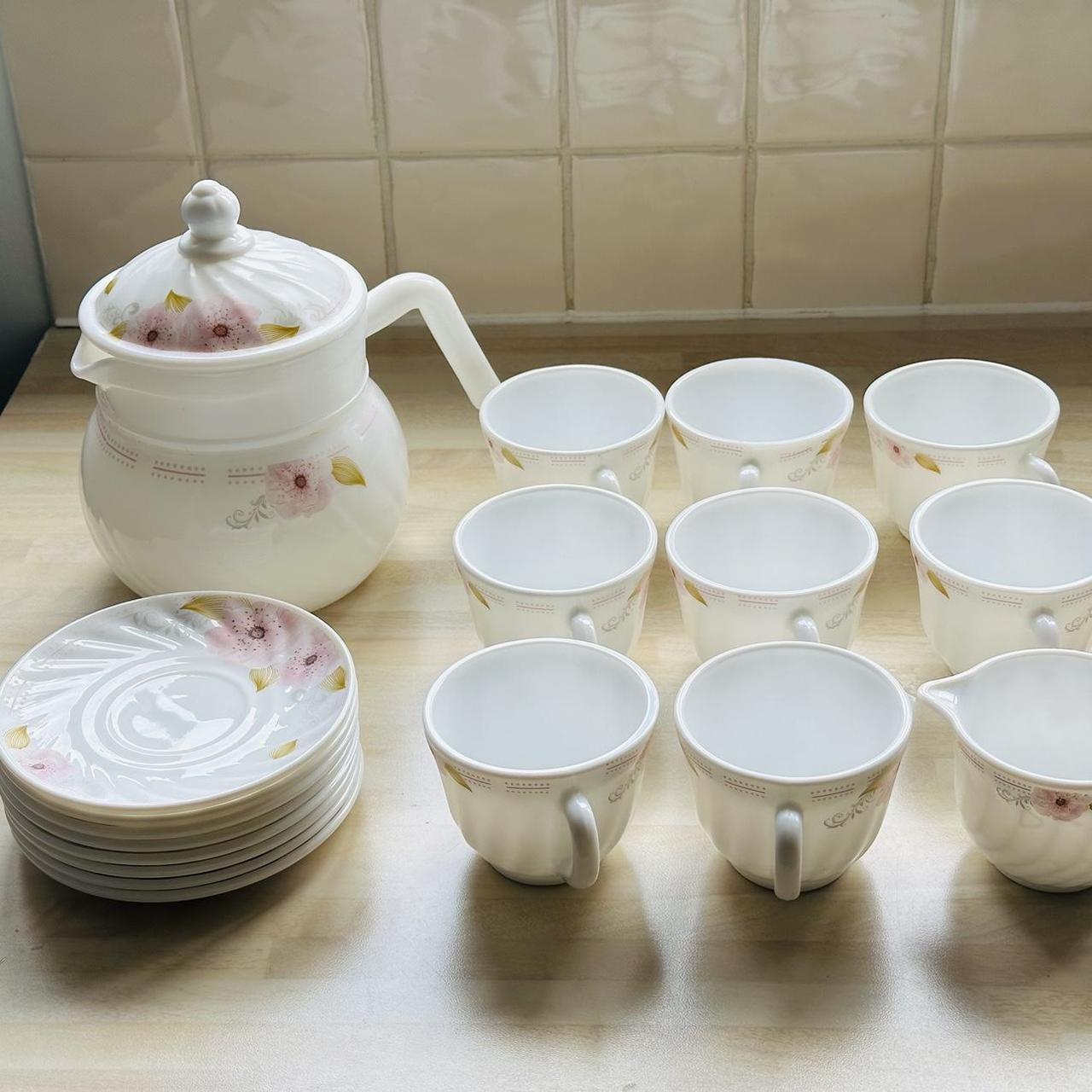 18 pcs tea pot tea cup saucer milk cup set New with... - Depop