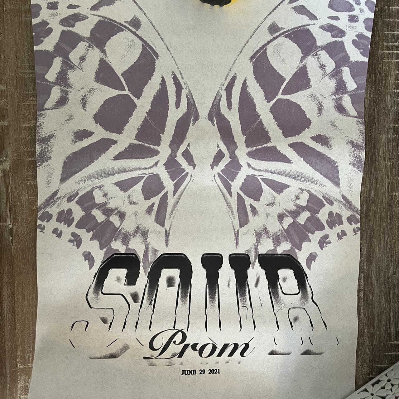 olivia rodrigo sour prom poster 2021 a little bent... - Depop