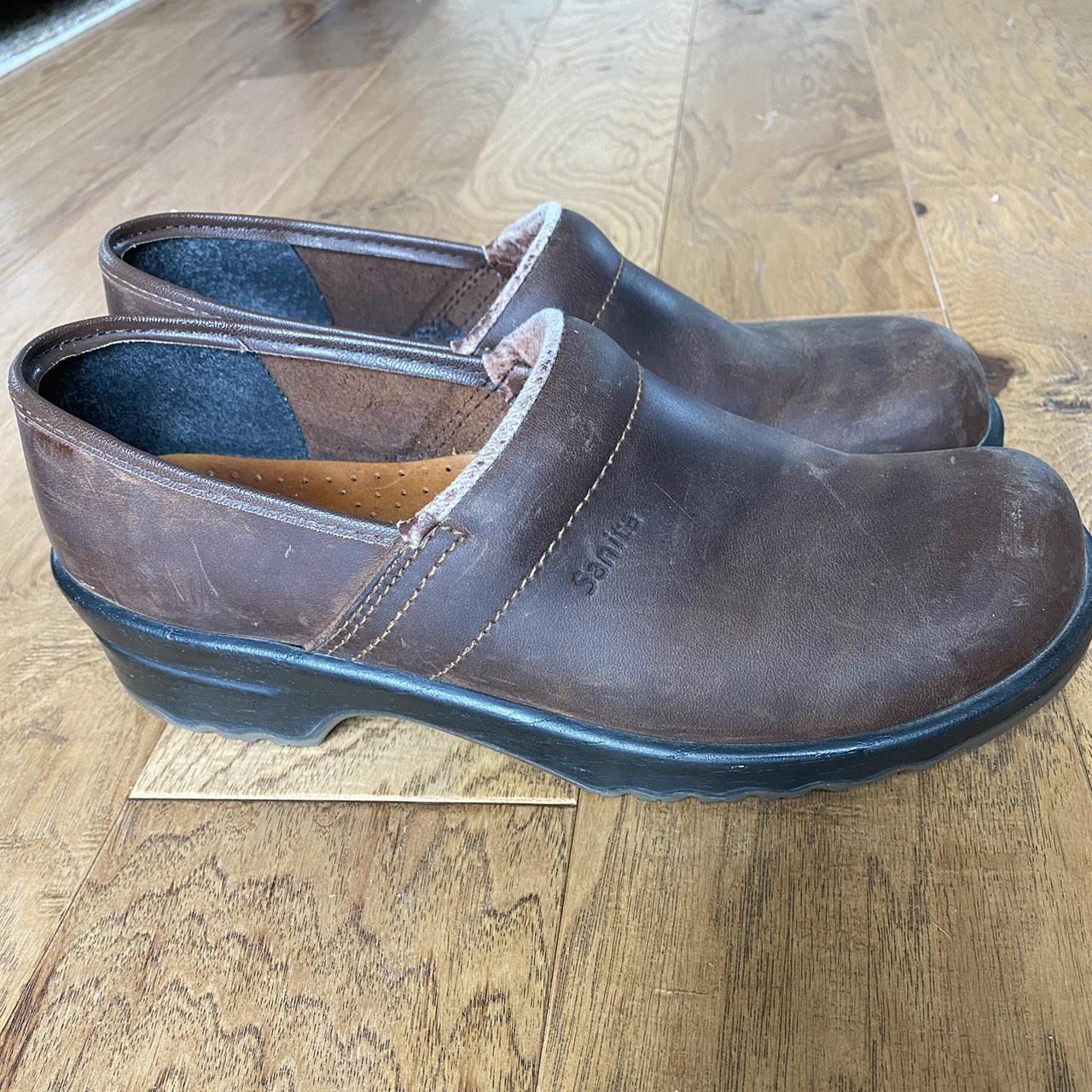 Sanita Clog Color: Brown Size: 41 The leather... - Depop