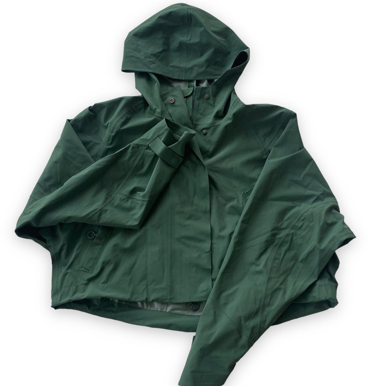Fabletics cropped Rainjacket forest... - Depop