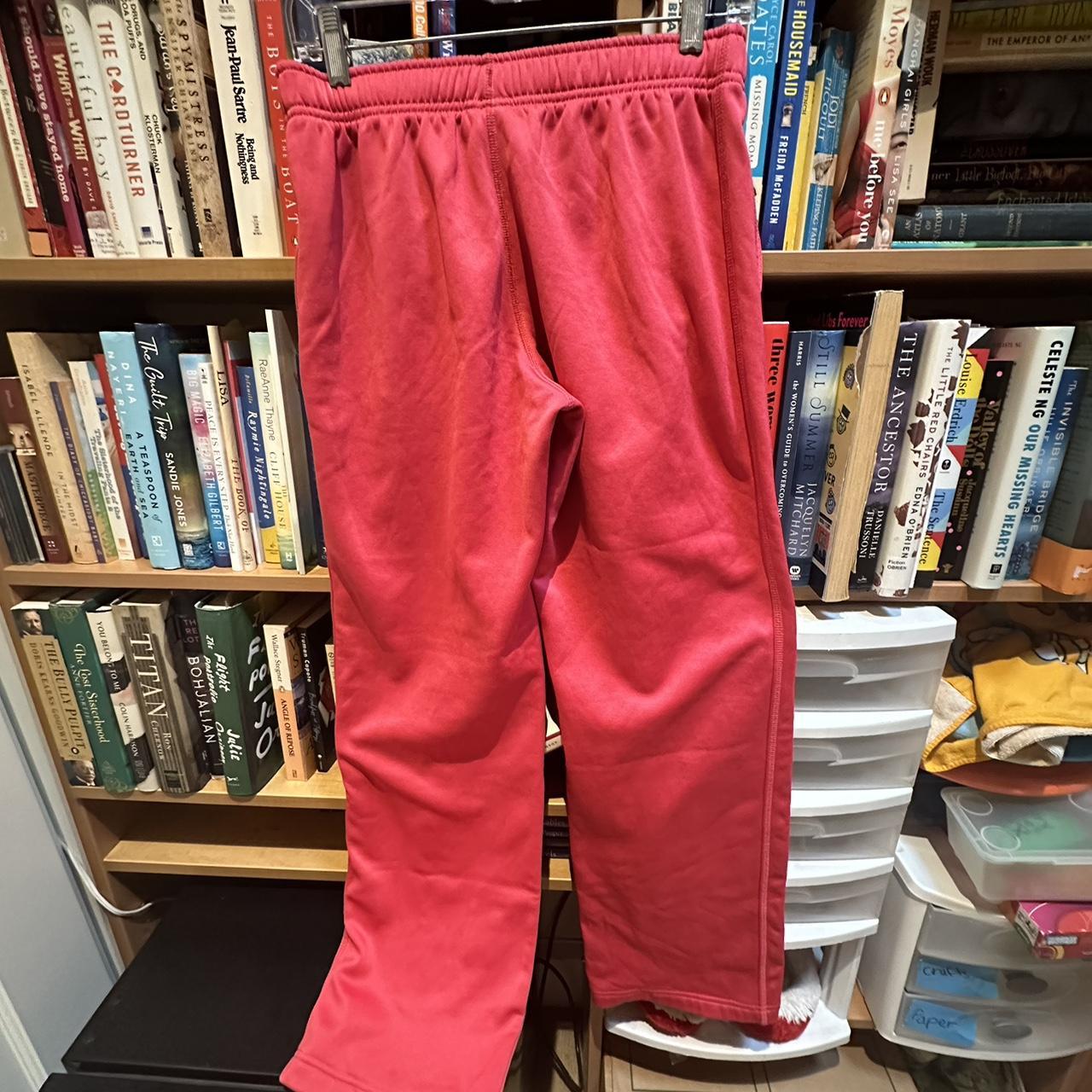 Adorable red fleece lined Nike sweats. The size... - Depop