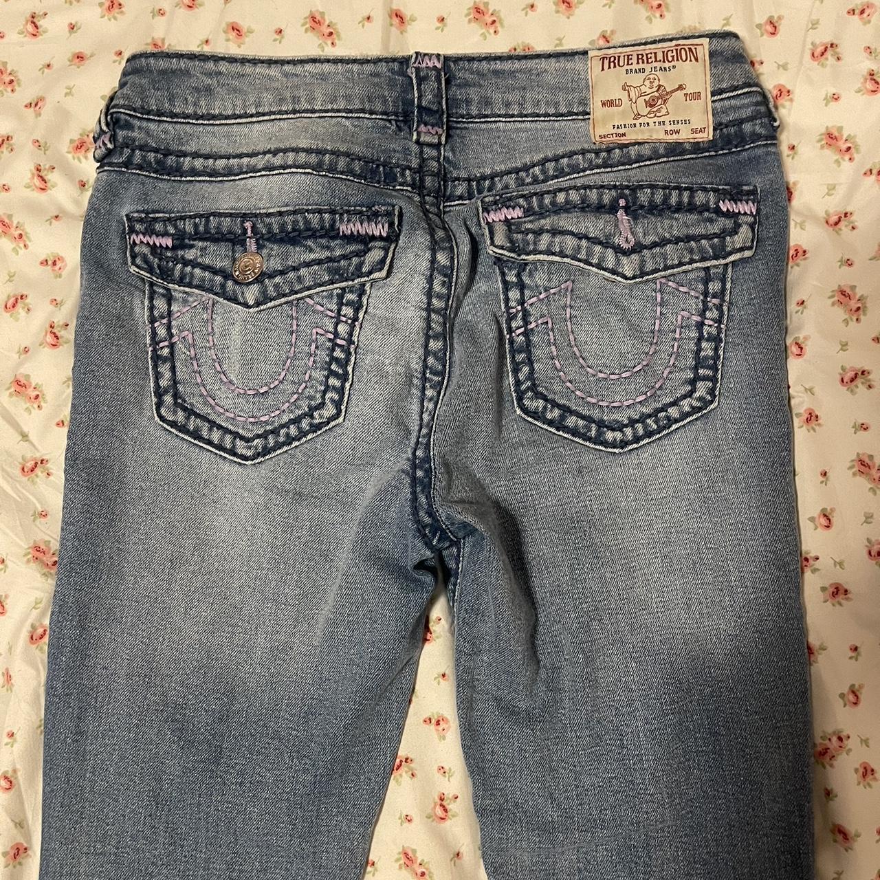 becca true religion pink stitch bootcut jeans 🎀 -... | Depop
