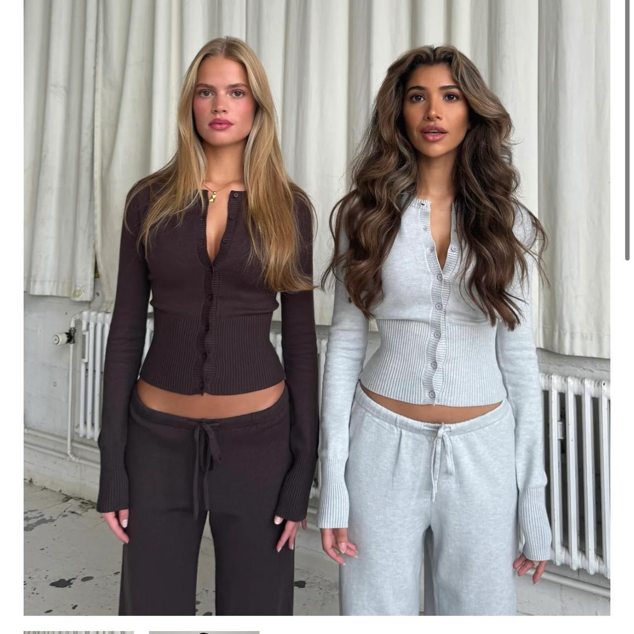 Venderbys knit cardigan in light grey S/M. Brand new... - Depop