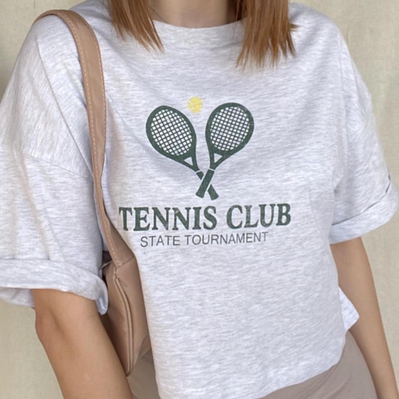 Cotton On Tennis Club Crop Top Used Good Depop